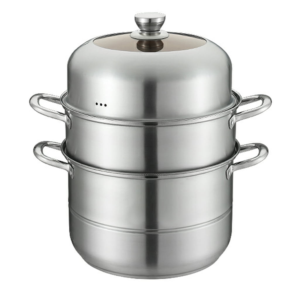 Btidfty Stainless Steel Soup Steam Pot with Steamer Basket Stockpot ...