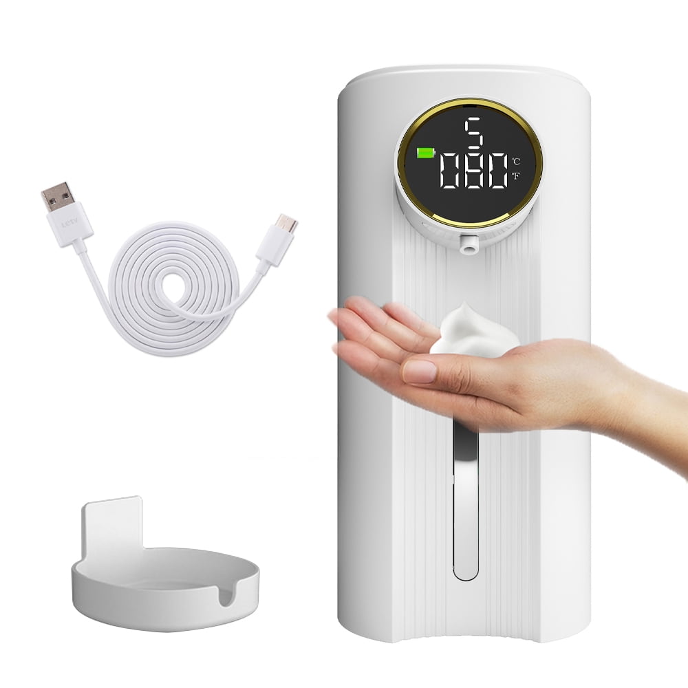 Btmeter Rechargeable Automatic Foaming Soap Dispenser, 11.83 OZ/350ML ...