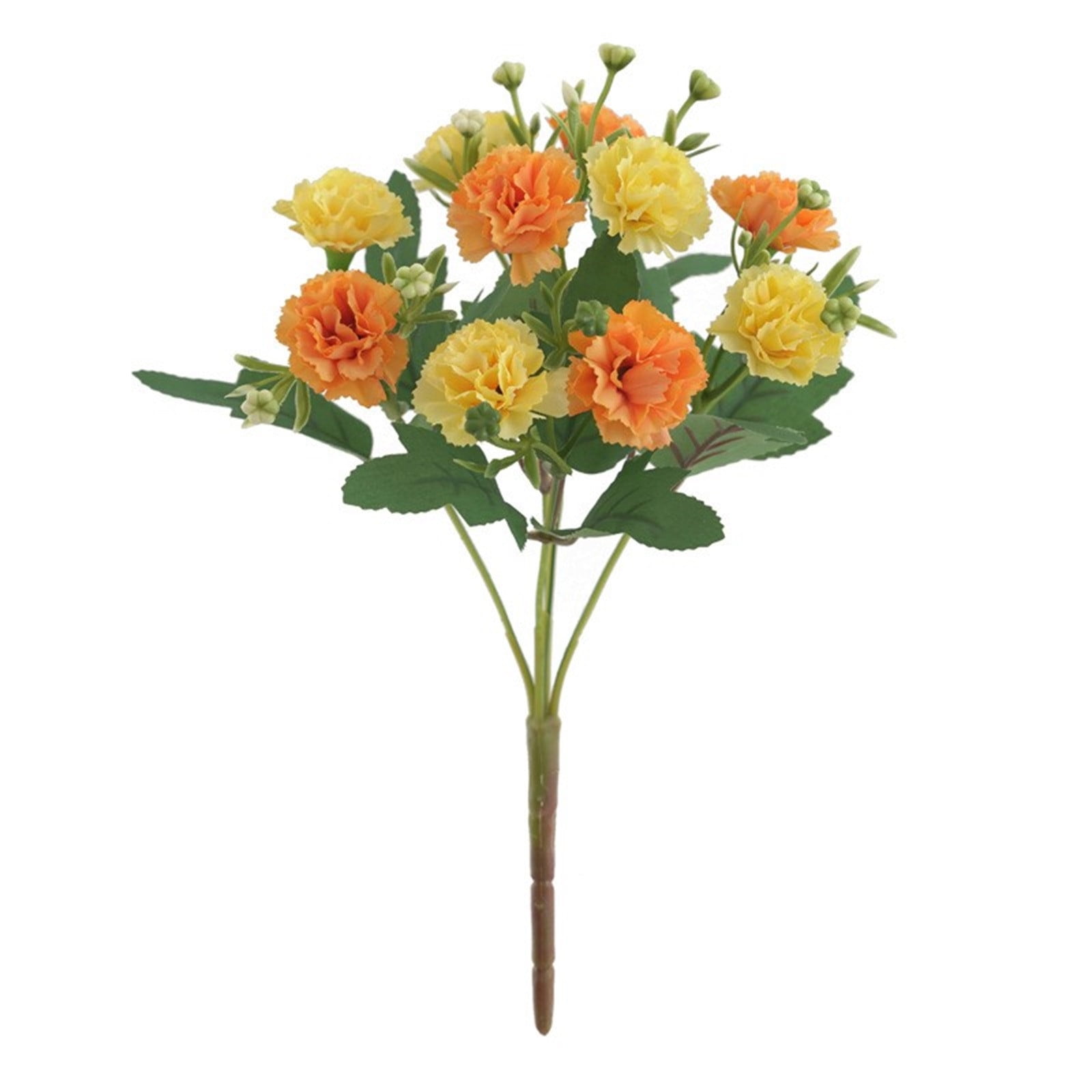 Btomtd 11.4" Artificial Silk Flowers Bouquet, Beautiful Fake Flowers ...