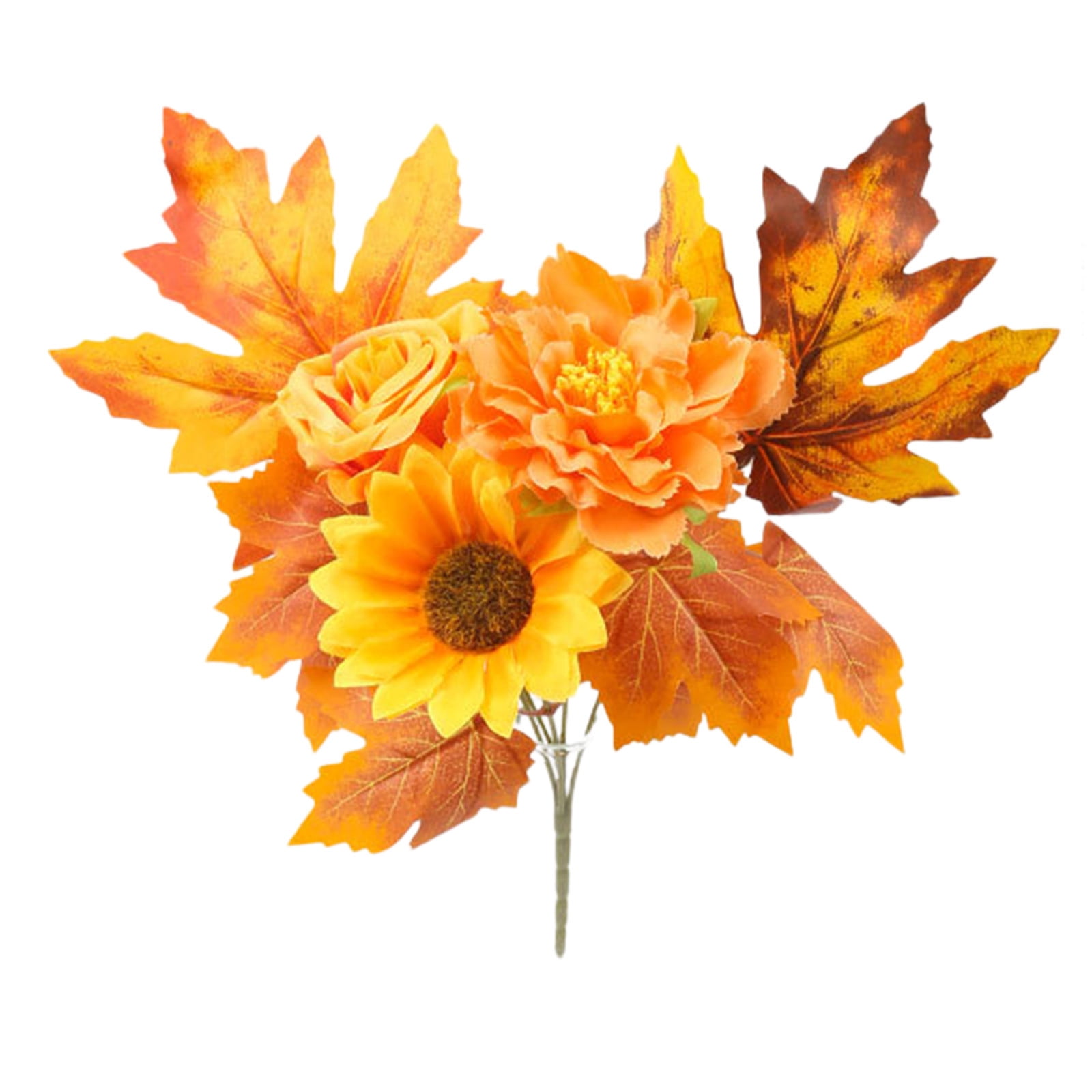 Btomtd 13.8" Fall Artificial Flowers Bouquet, Thanksgiving Decor with ...