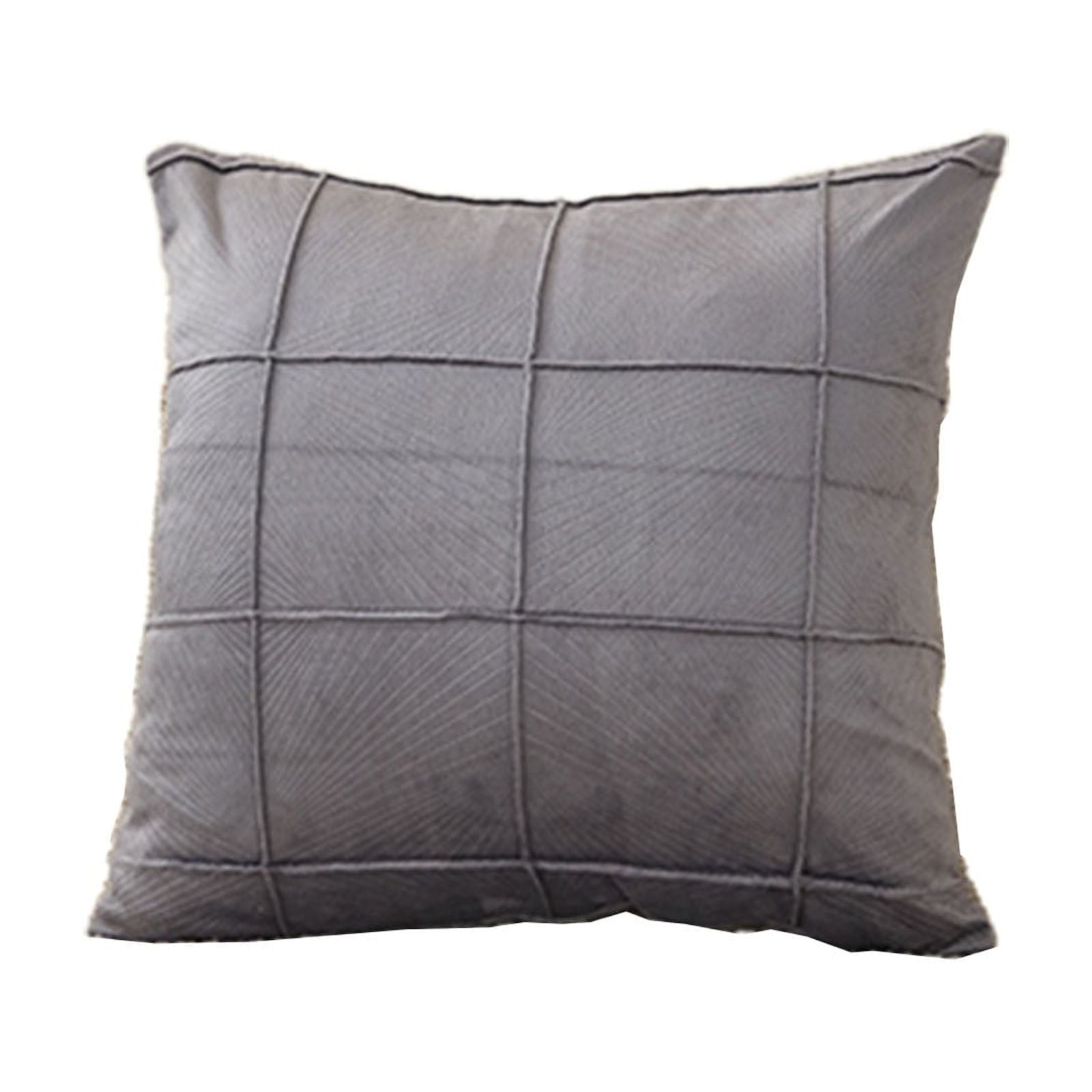 Btomtd 17.7x17.7 in Brushed Texture Pillowcase Line Back Decorative Pillow Cover Cushion Cover ...