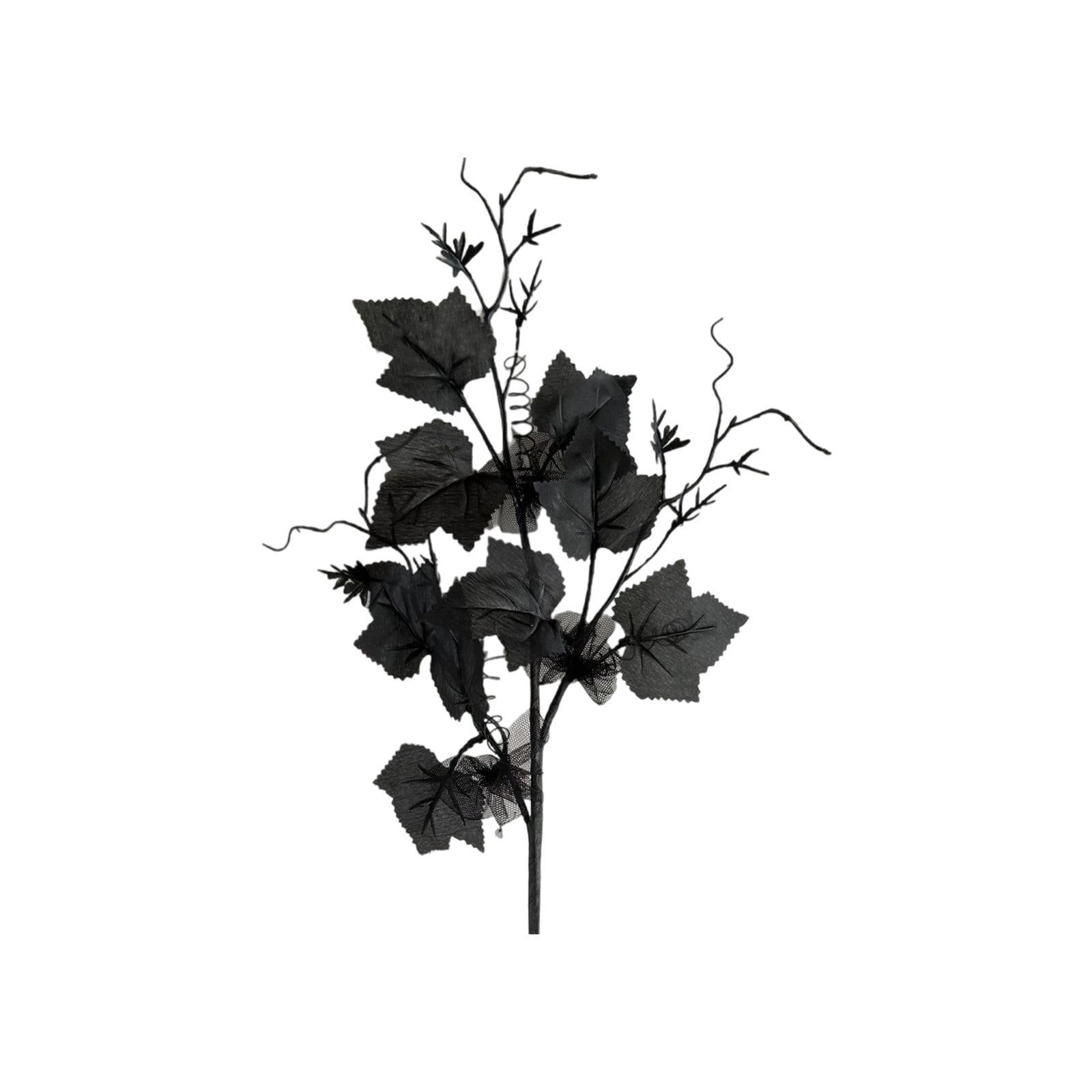 Btomtd 19.7" Halloween Artificial Maple Leaf Cuttings, Black Fake ...