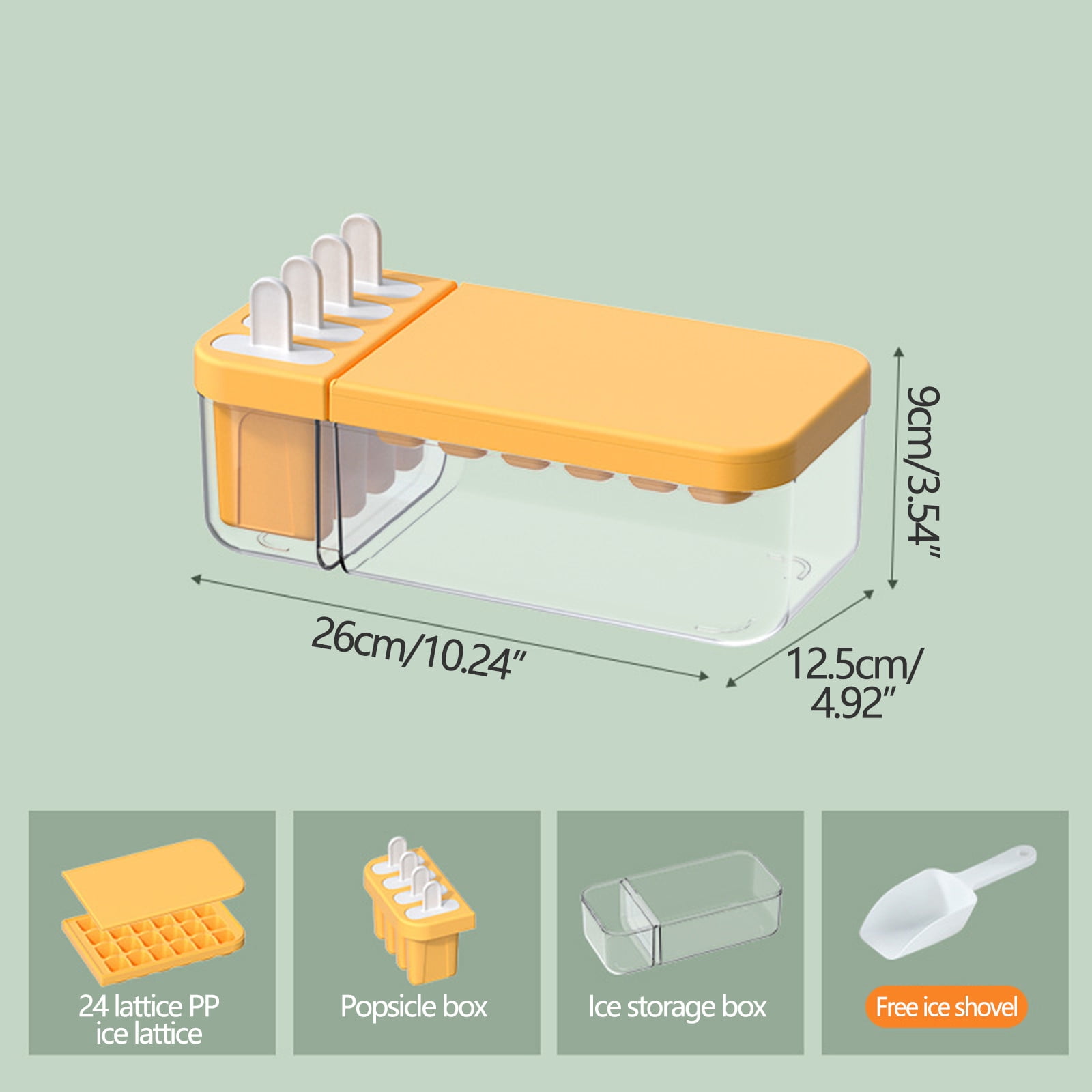 Btomtd 24-grid Double-layer Ice Cream Molder Two-in-one Food-grade DIY ...