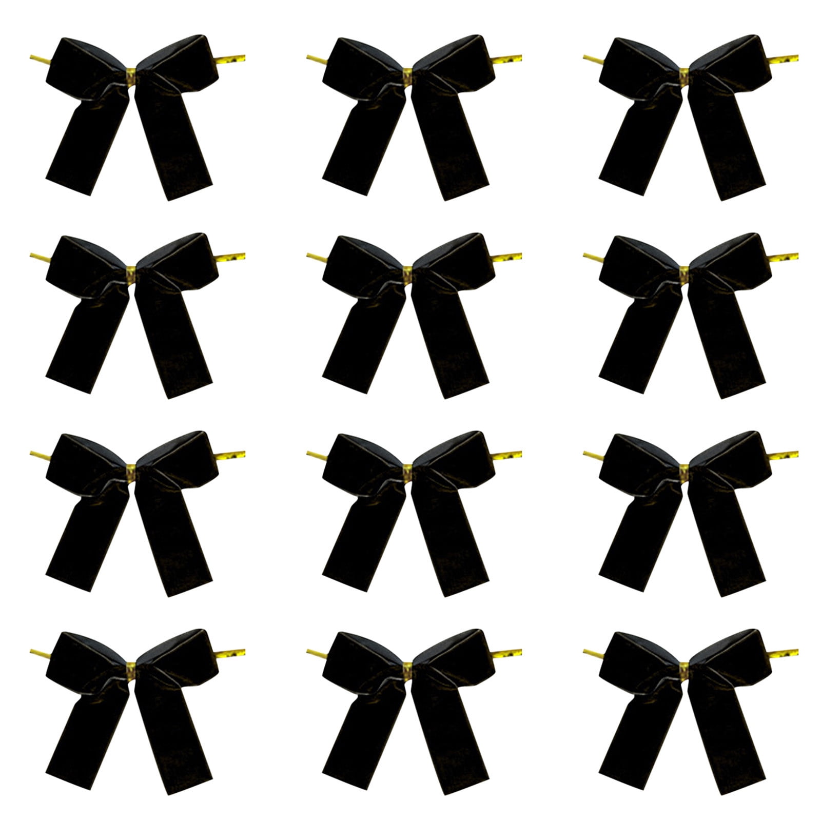 Btomtd 3.34"x3.34" 12pcs Velvet Christmas Tree Bow Set for Wreath and ...
