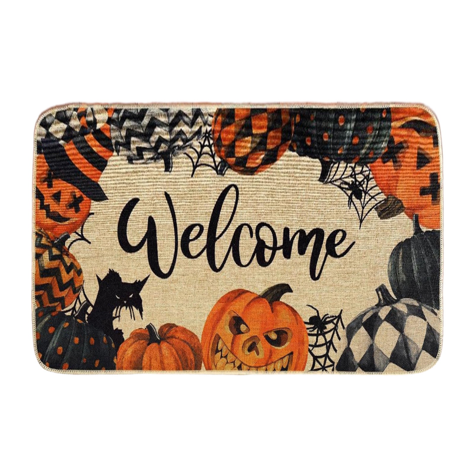 Btomtd 31"x20" Spooky Pumpkin Halloween Doormat for Entryway, Dirt ...
