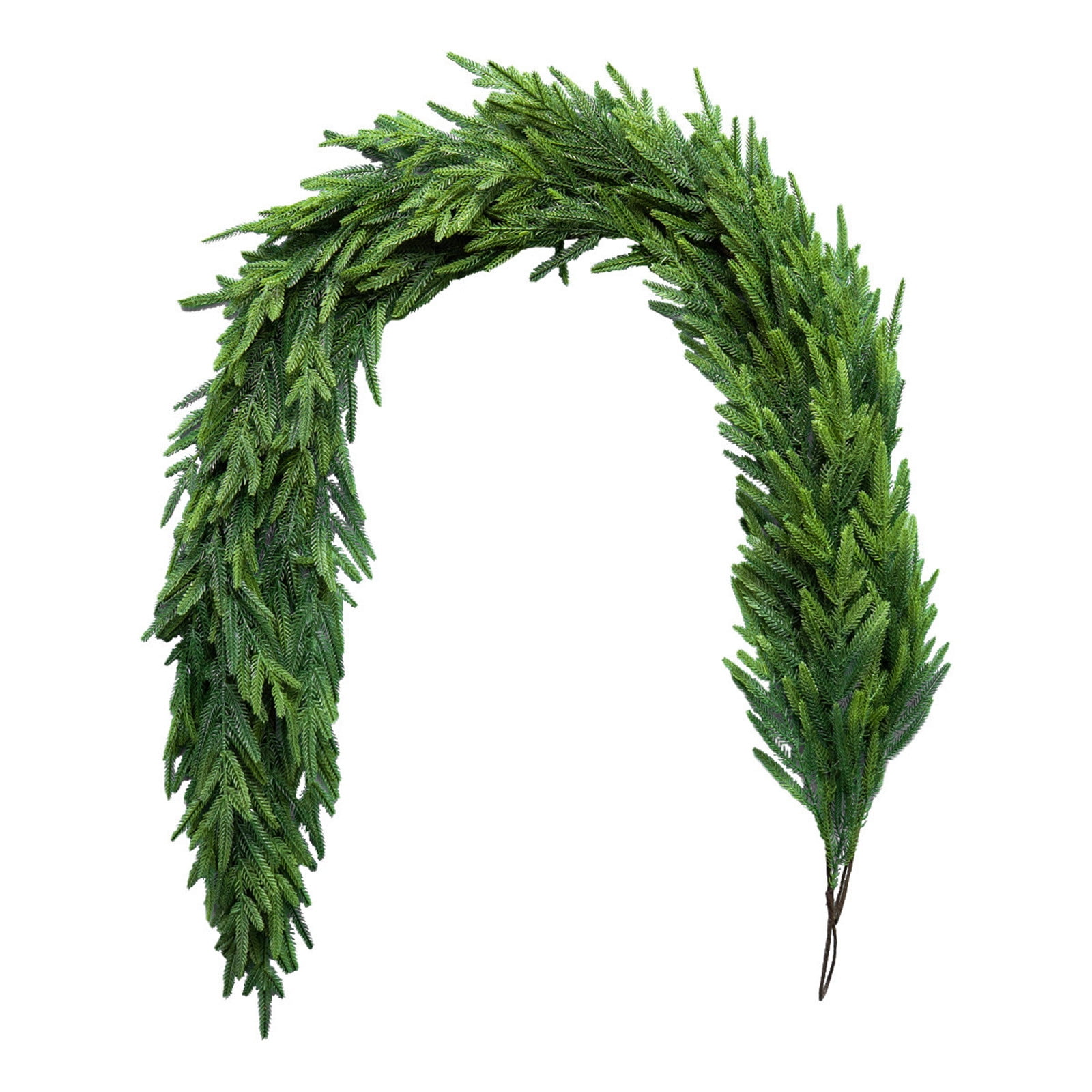 Btomtd 5.9ft Green Christmas Garland with Simulation Pine Needles, Long ...
