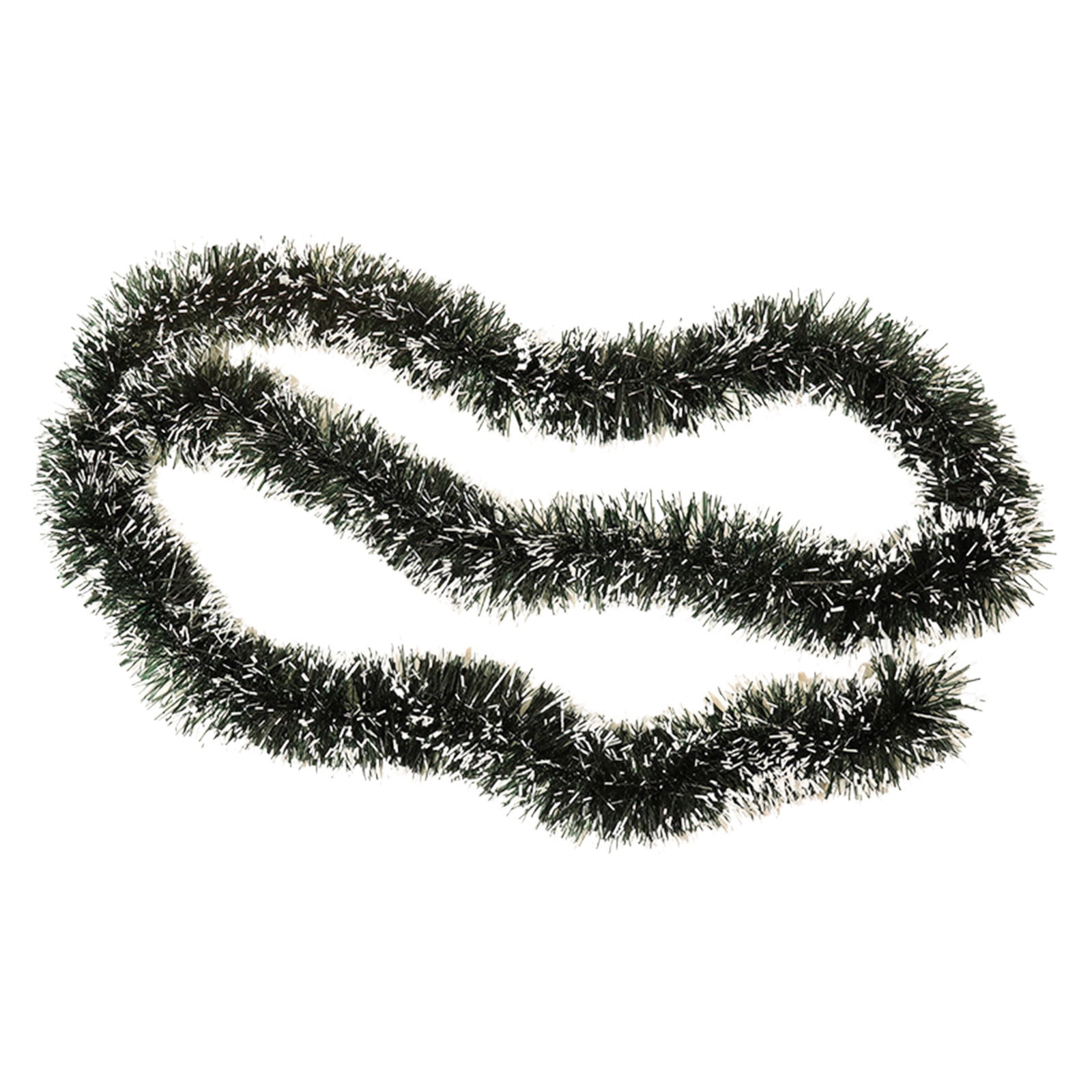 Btomtd 500cm Dark Green Garland with White Edge for Christmas Scene ...