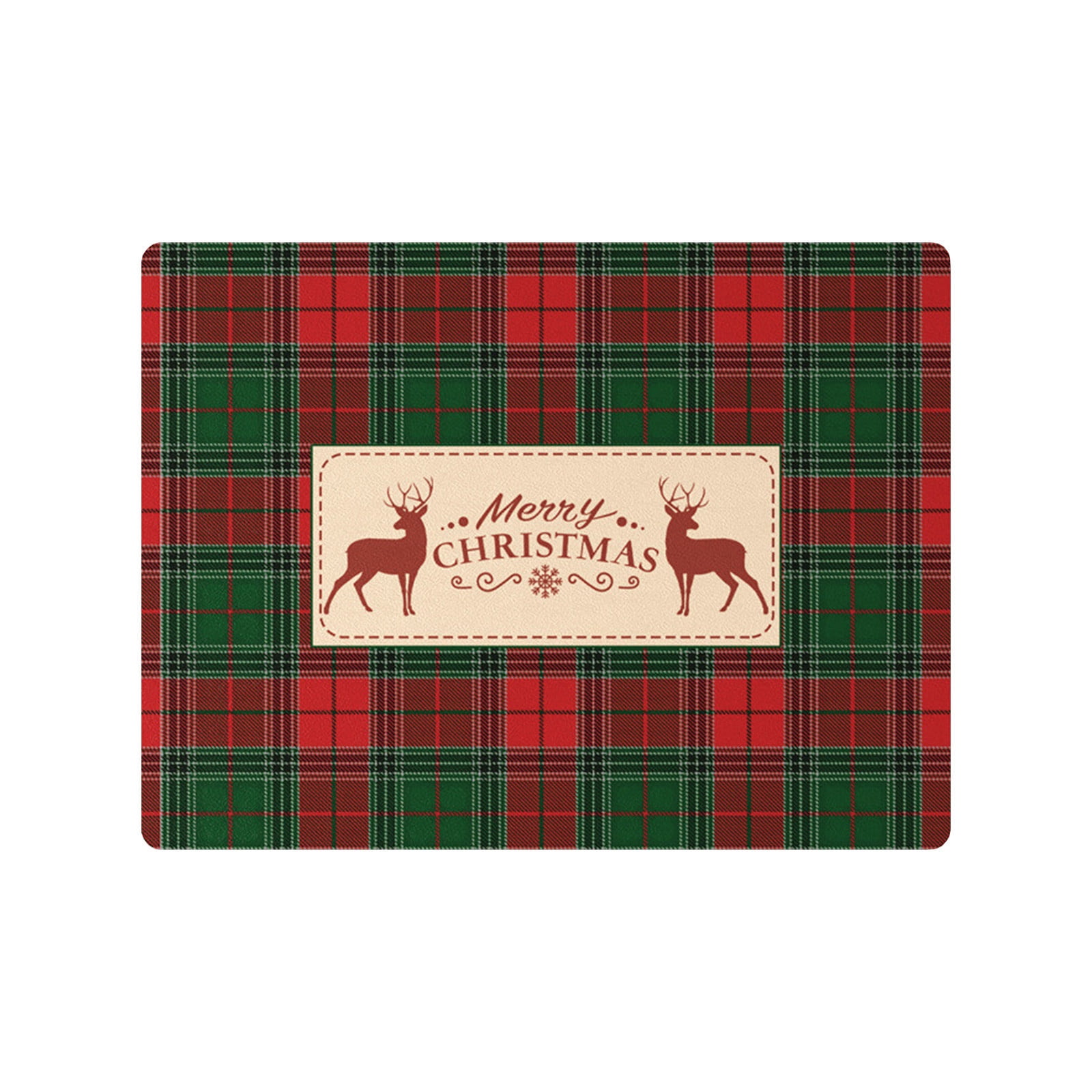 Btomtd Christmas Table Placemats with Linen Printing for Restaurant ...