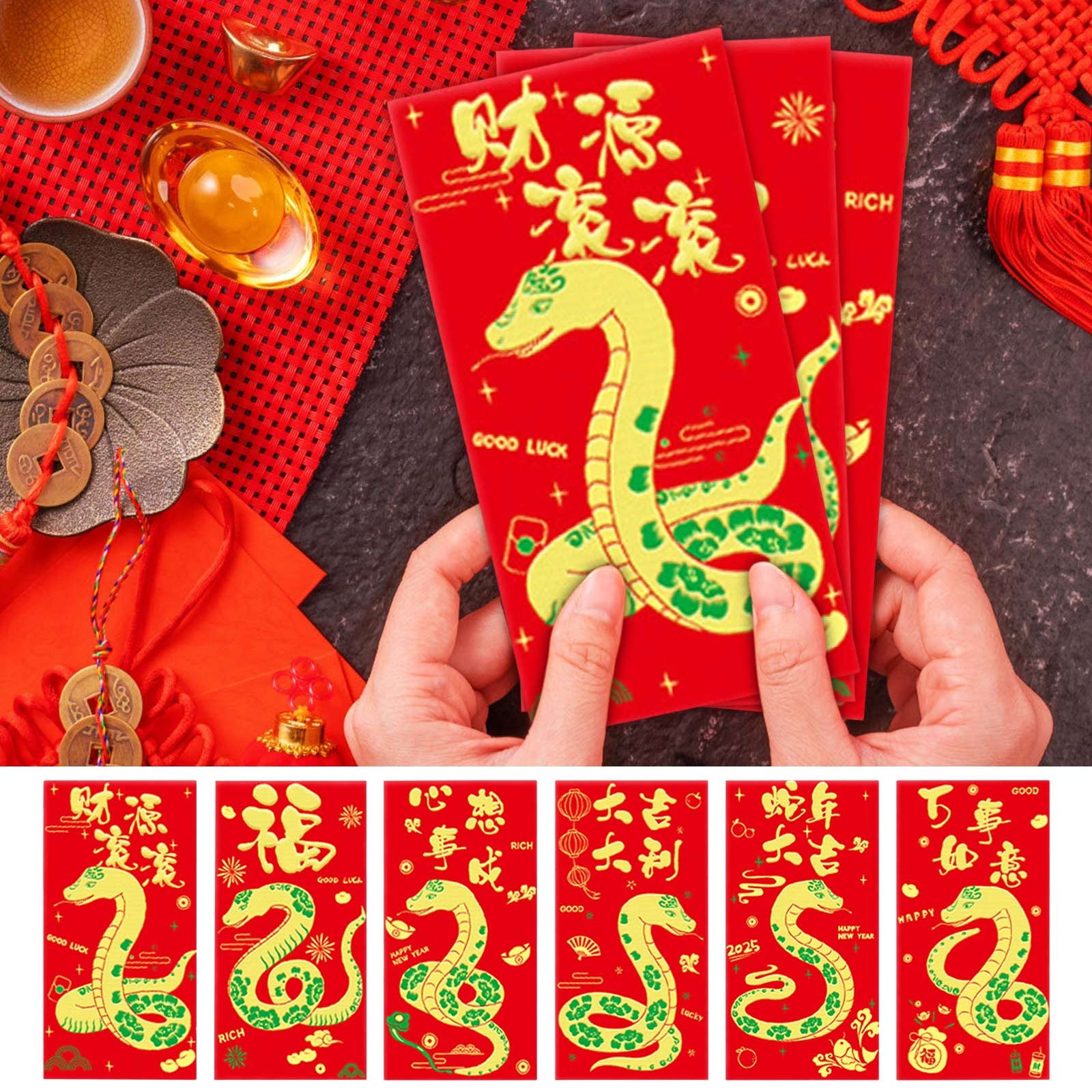 Btomtd Clearance 2025 Red Envelope Snake New Year Red Envelope New Year ...
