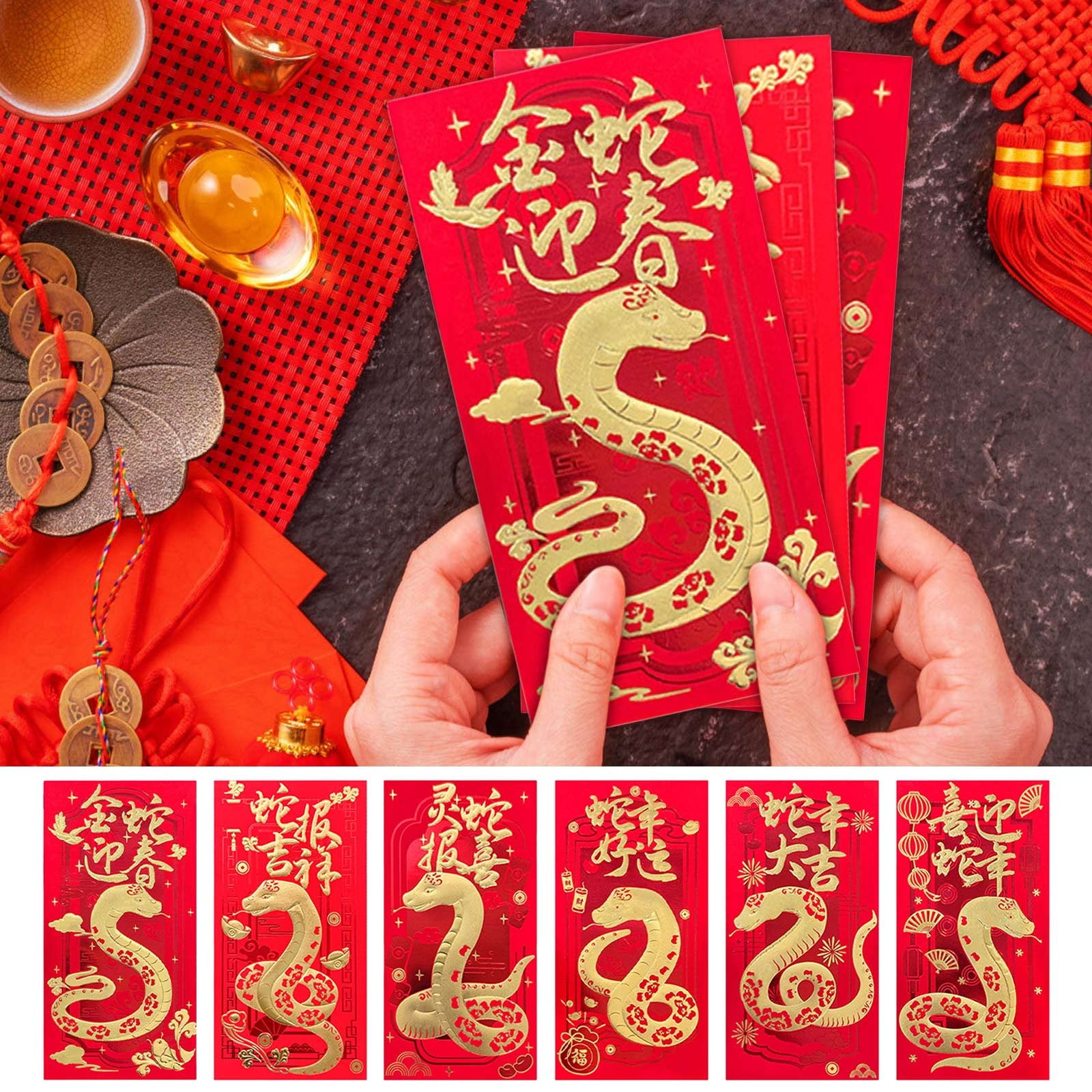 Btomtd Clearance 2025 Red Envelope Snake New Year Red Envelope New Year ...