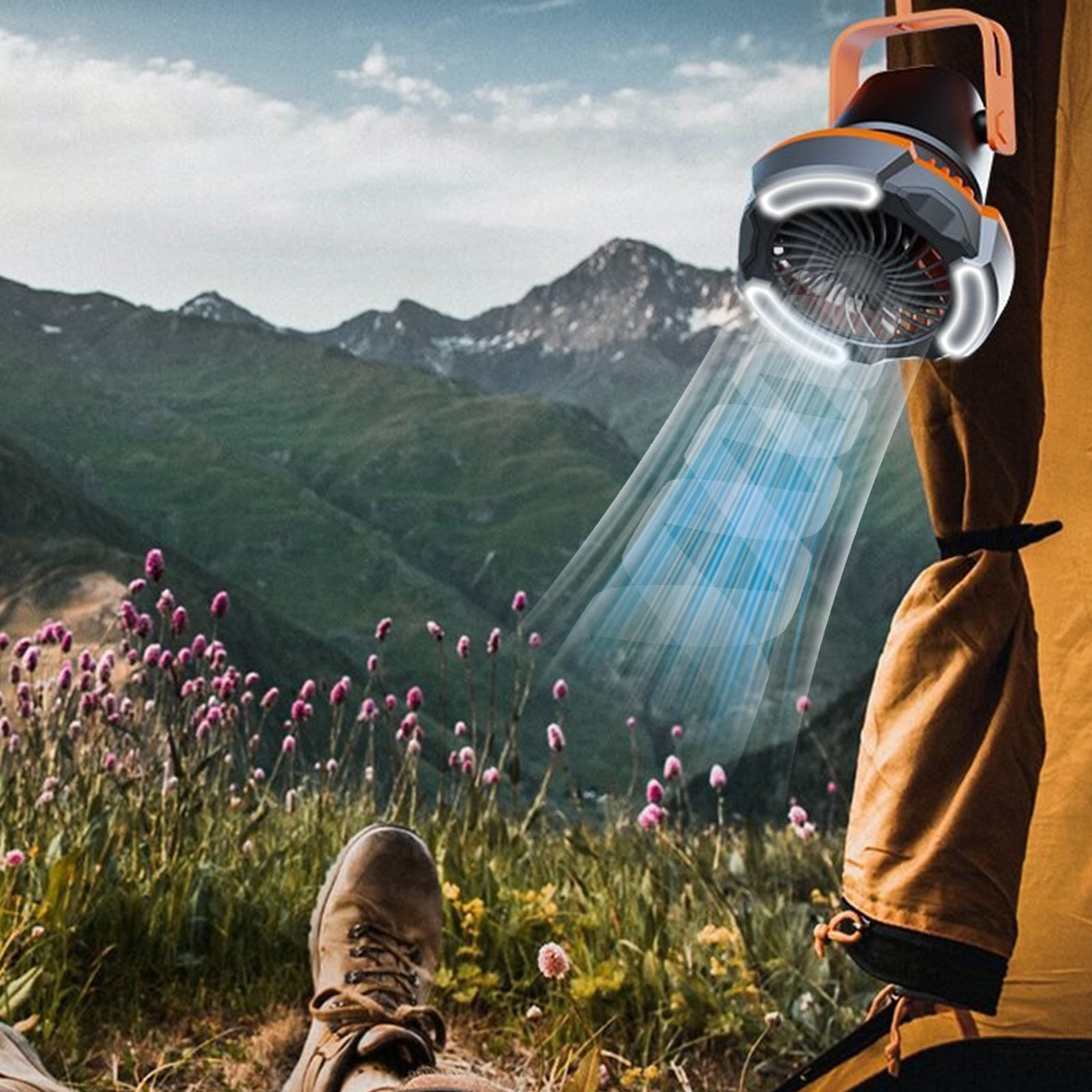 Btomtd Camping Essentials,Camping Lights,Outdoor Fan Light ...
