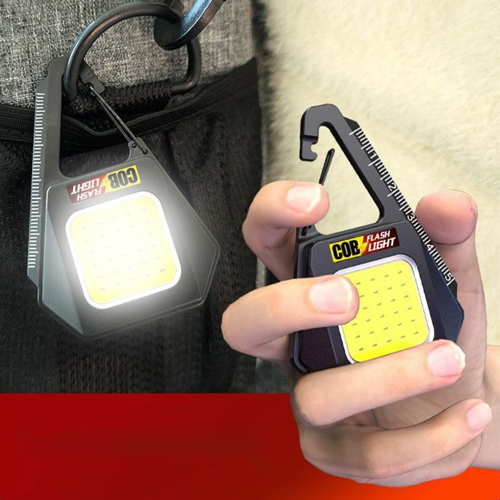 Btomtd Camping Essentials,Camping Lights,Strong Keychain COB ...