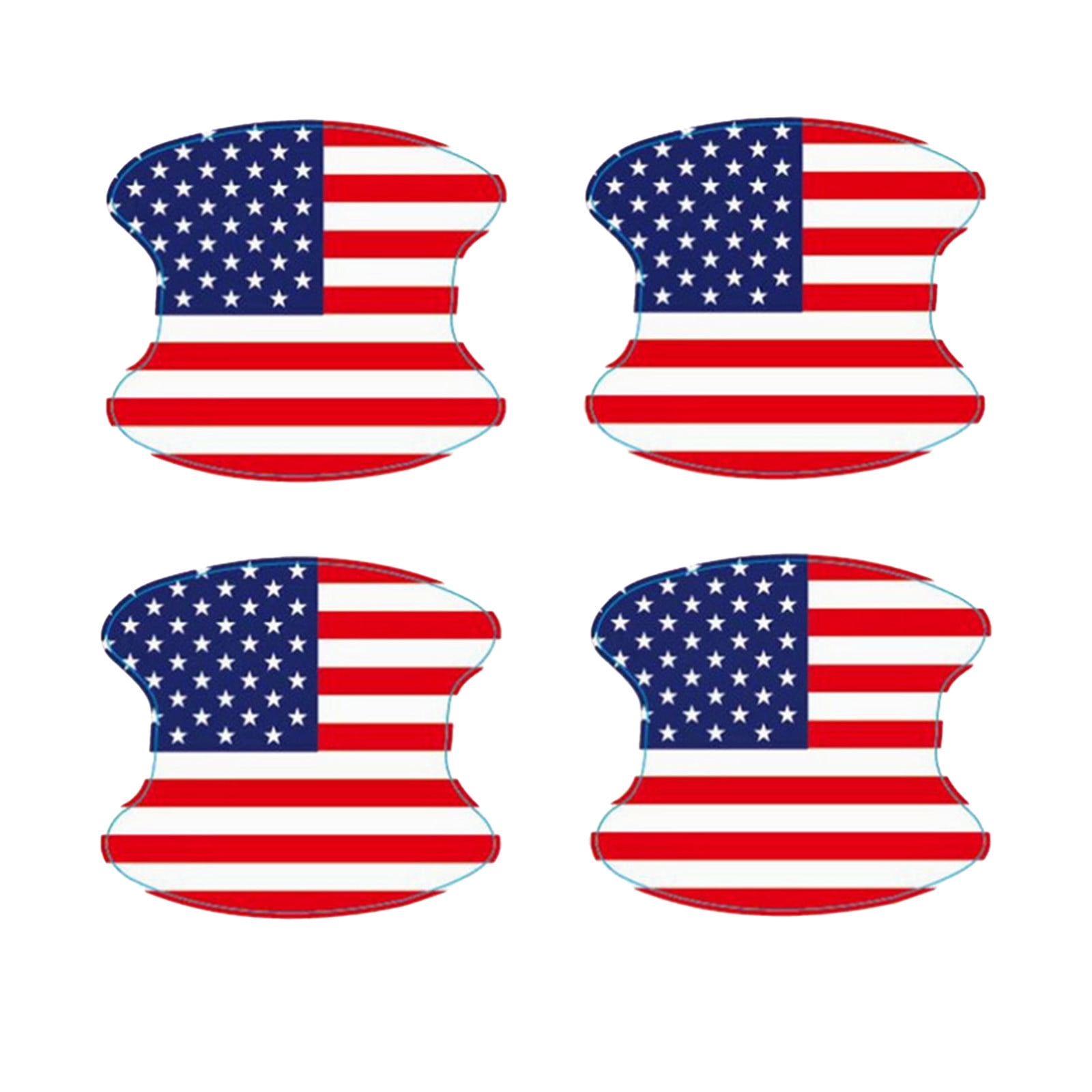 Btomtd Cute Stickers Independence Day Car Handle Stickers Tricolor Flag ...