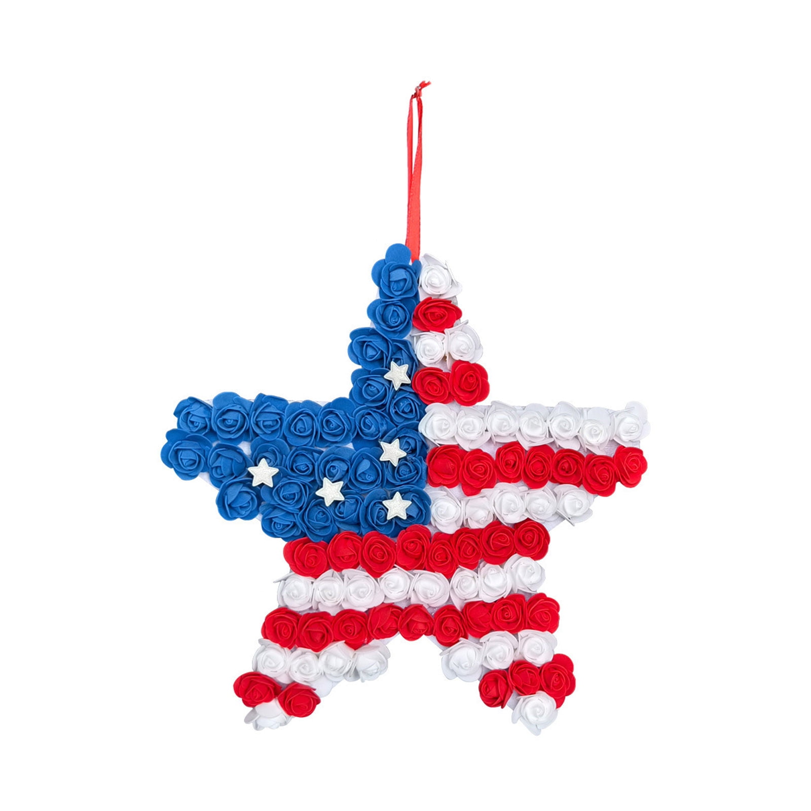 Btomtd Independence Day Flower Five Pointed Star Gate Hanging Flowers ...