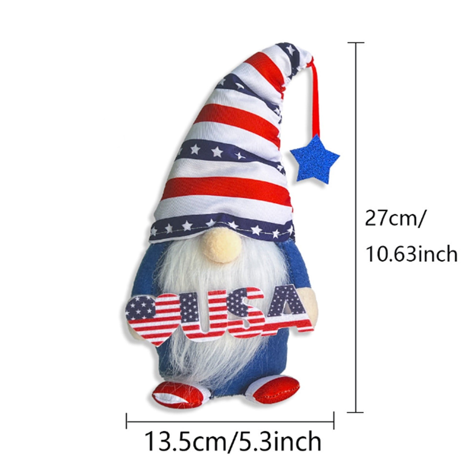Btomtd Independence Day Home Decor Independence Day Rudolf Doll ...