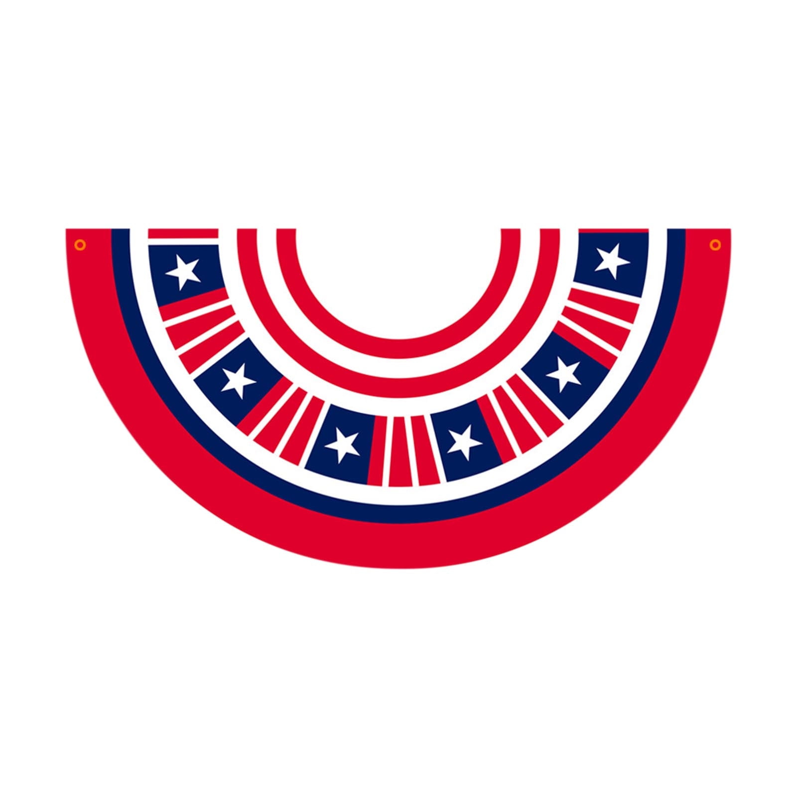 Btomtd Patriotic Half Round Flag Decorated With Patriotic Star Spangled ...