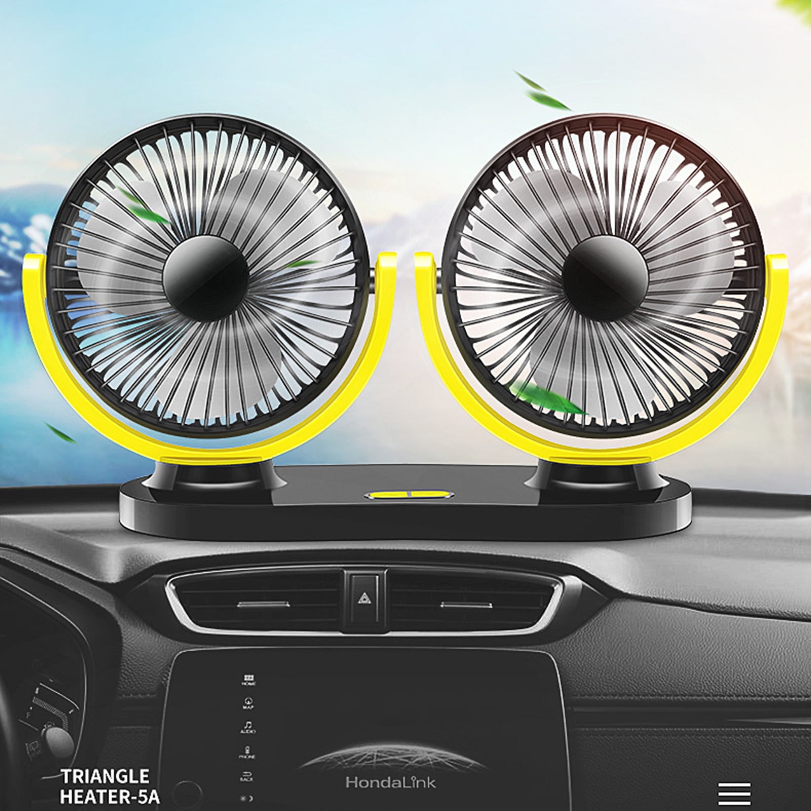 Btomtd Clearance,Portable Fan,Car Fan,Car Accessories,Universal Double ...