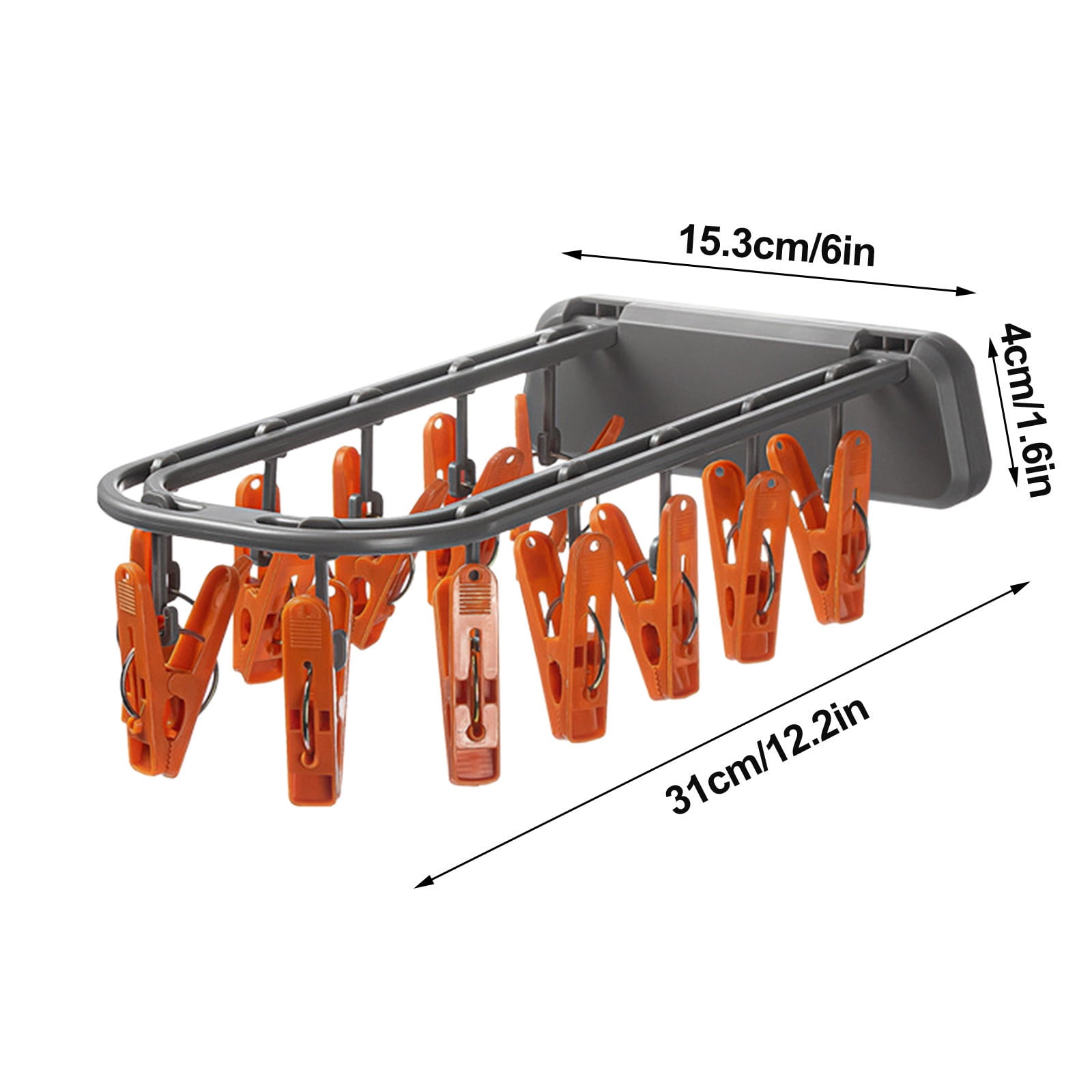 Btomtd Clothes Hangers with Clips Household Wall Hanging Clothes Hanger ...