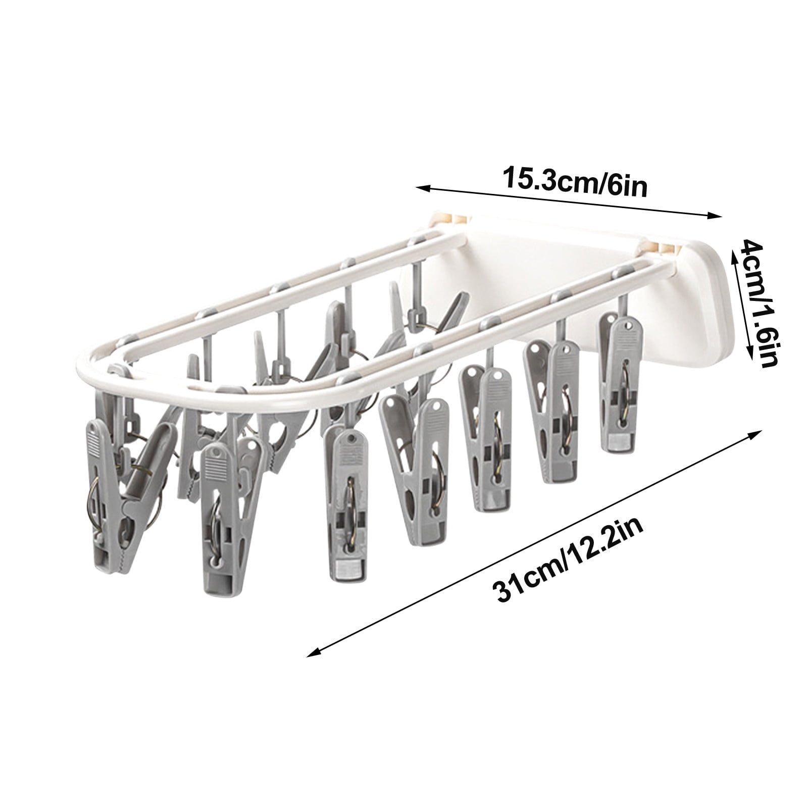 Btomtd Clothes Hangers with Clips Household Wall Hanging Clothes Hanger ...