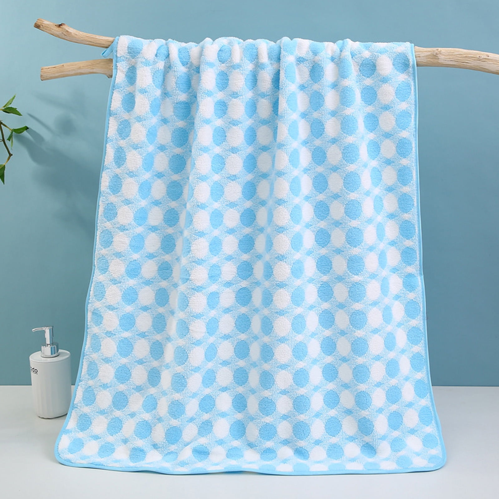 Btomtd Corals Fleece Towels with Small Grids, Strong Water Absorption ...