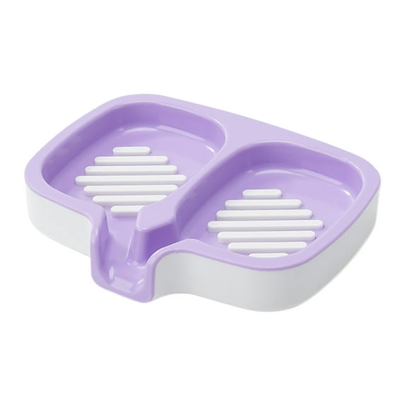 Btomtd Double Layer Soap Case with Detachable Tray, Self Draining Soap ...
