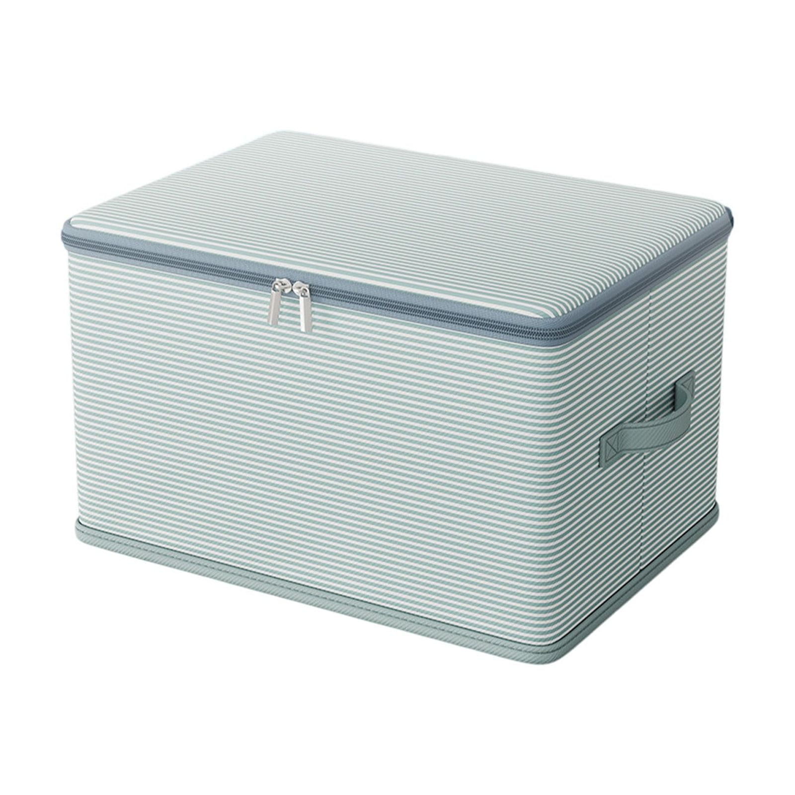 Btomtd Double Zipper Clothing Storage Box with Lid Non Woven Storage ...