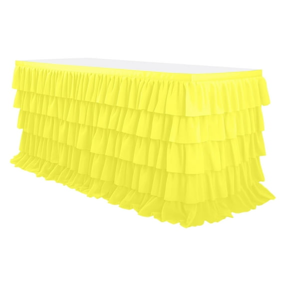 Btomtd Five-Layer Pleated Tablecloth for Rectangular Table, Multi-Color ...