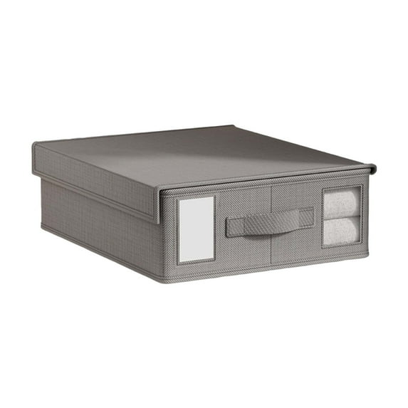 Btomtd Flat Sheet Organizer Storage Box with Foldable, Linen Closet ...