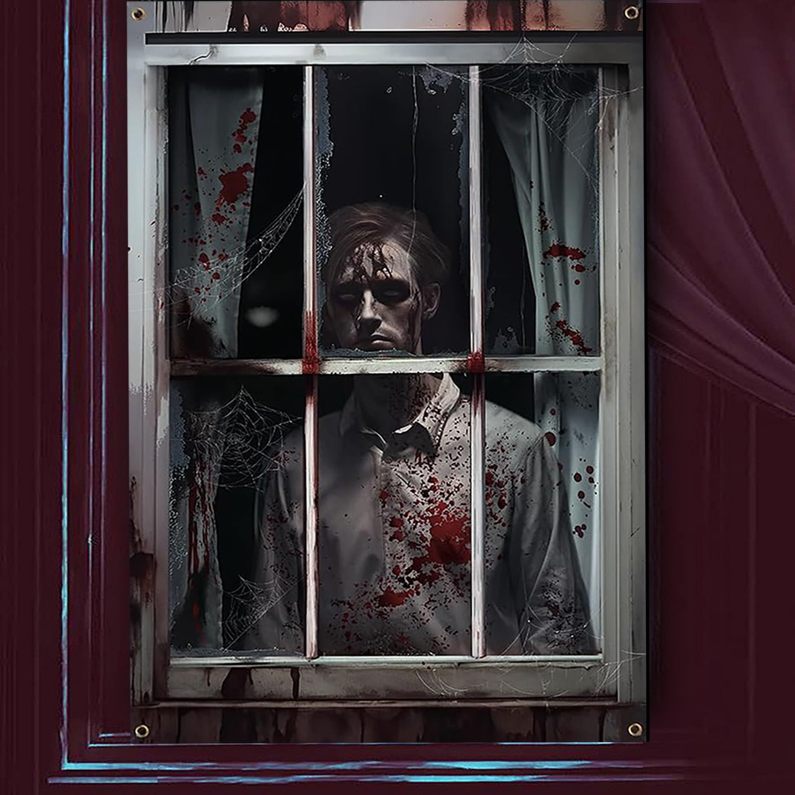 Btomtd Halloween Horror Themed Curtains for Background, Festival Party ...