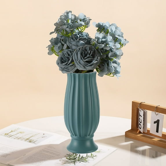 Btomtd Home Decor Flower Plant Pots, Ceramic-Style Plastic Vase, Living ...