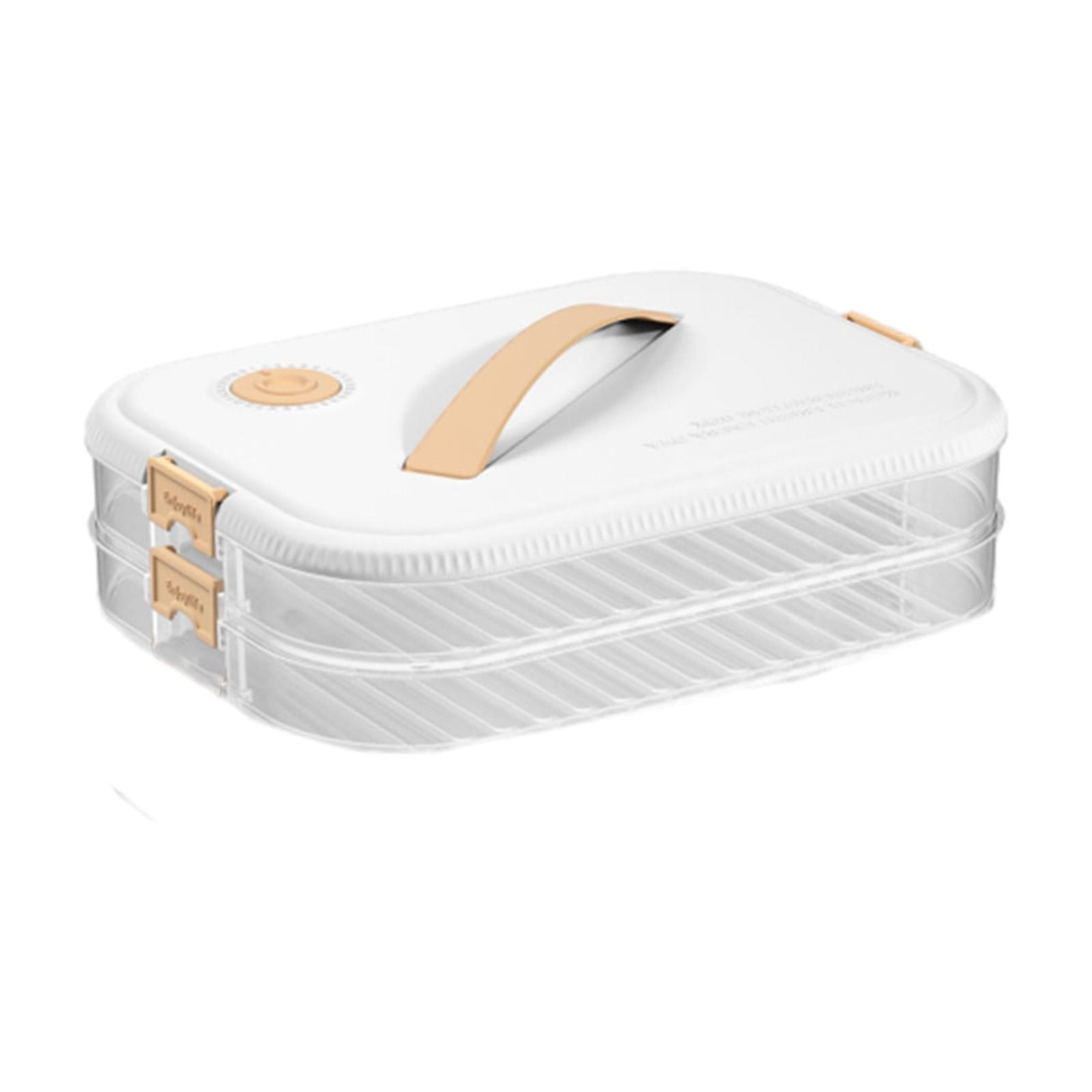 Btomtd Household Dumpling Box Kitchen Refrigerator Freezer Chronograph Multi-layer Transparent ...