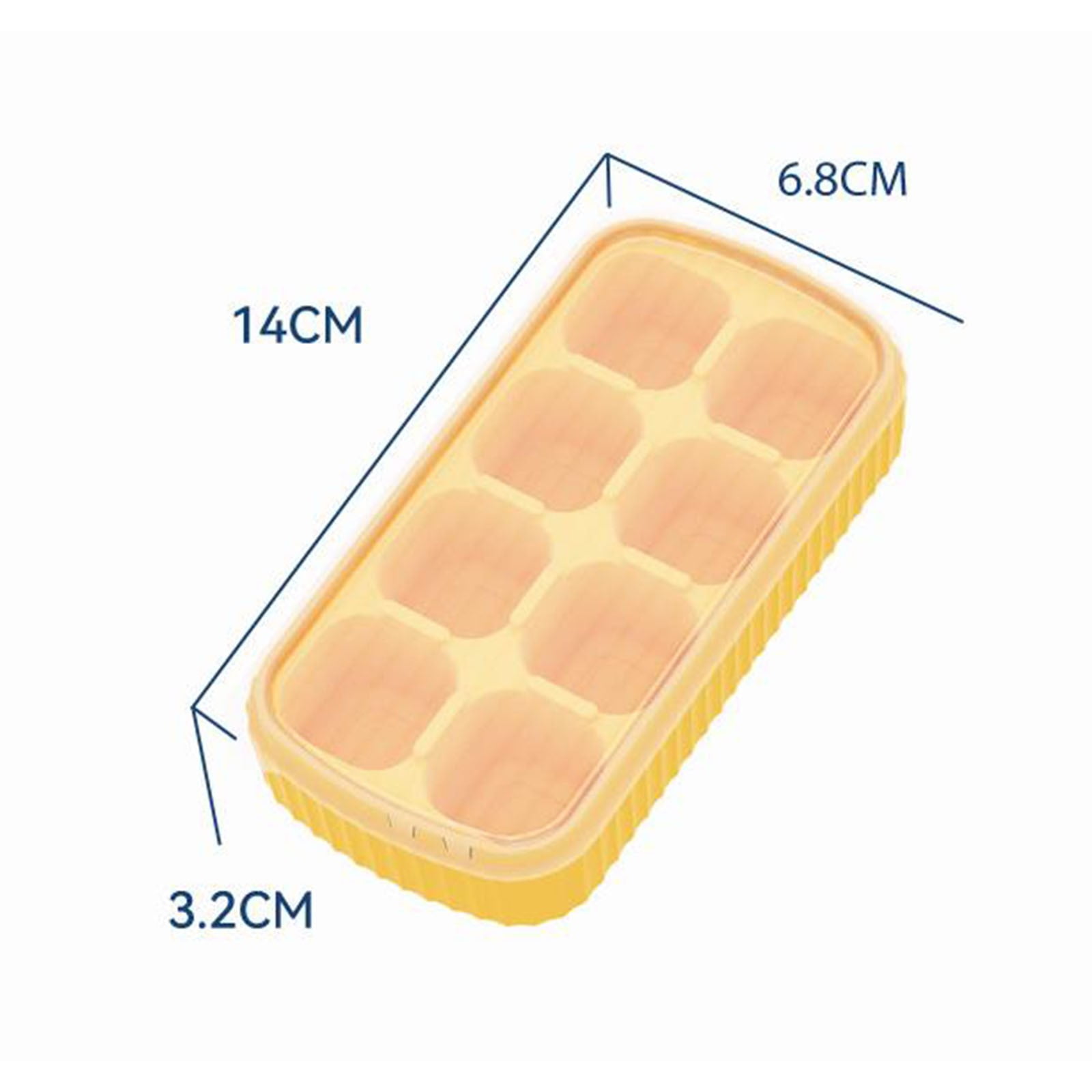 Btomtd Ice Molds With Cover Household Ice Grinding Tool Ice Box Food ...