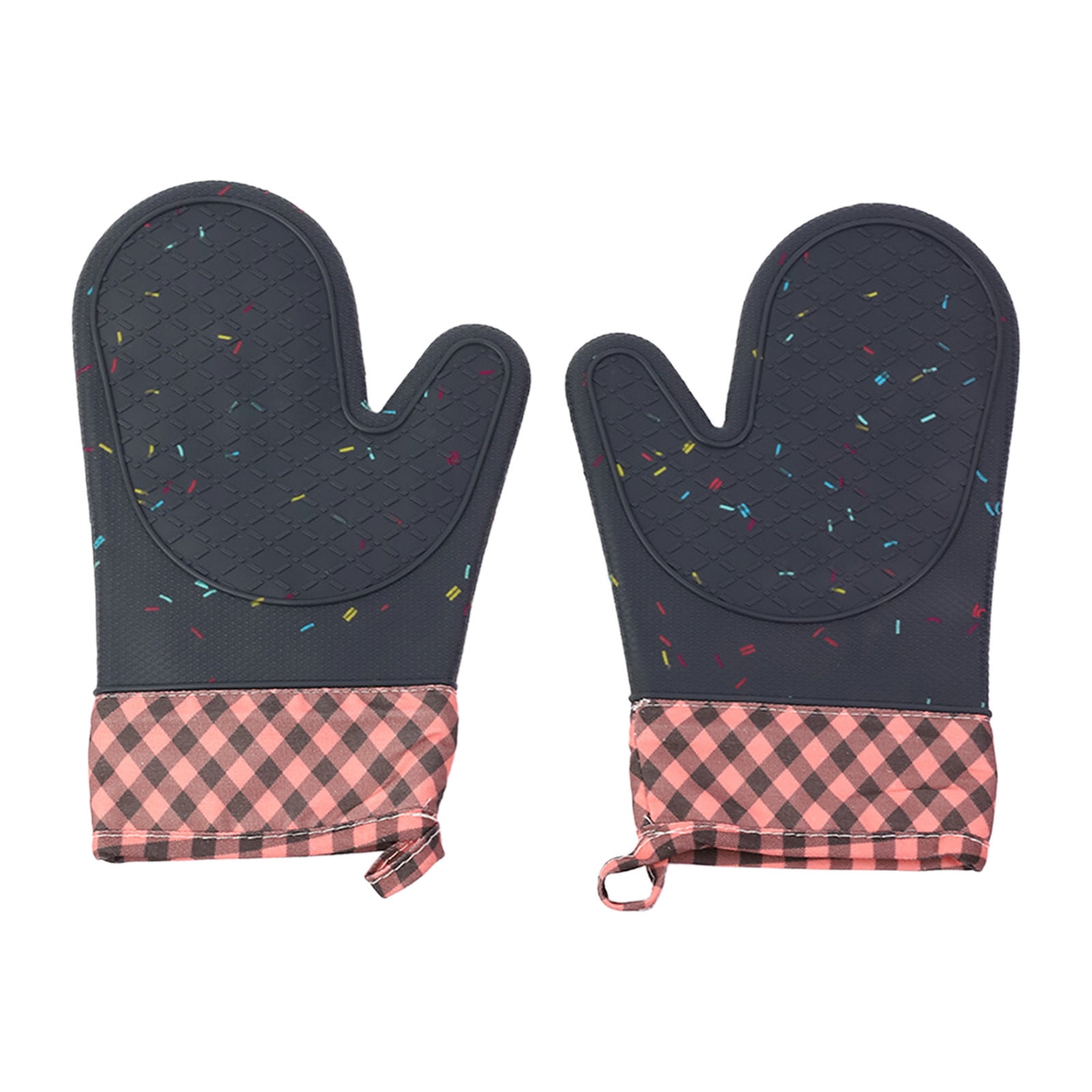 Btomtd Insulated Long Kitchen Oven Gloves, Thickened Baking Gloves for ...