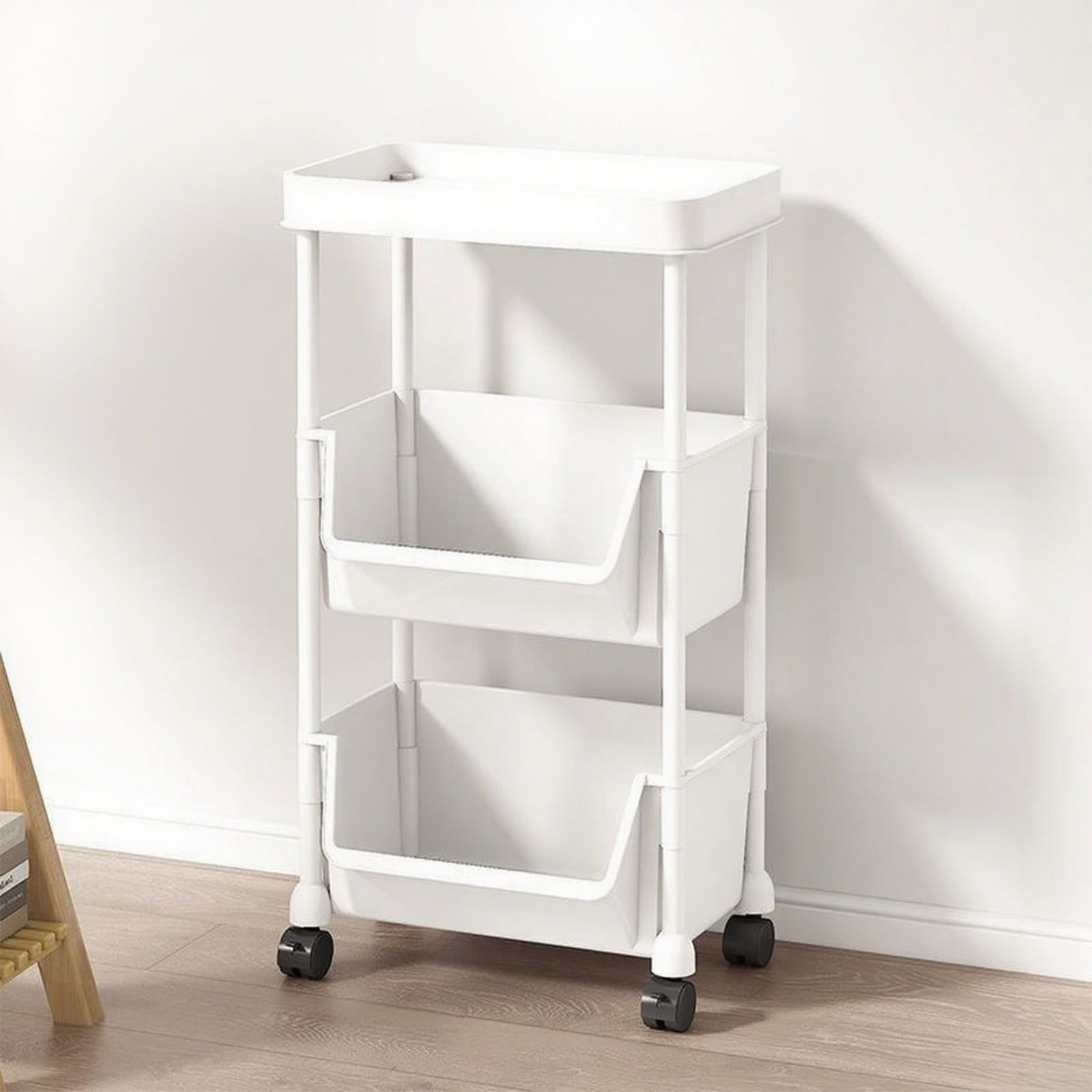 Btomtd Large Capacity Movable Plastic Storage Rack, Multi Layer ...