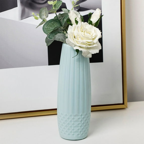 Btomtd Living Room Decor Vase, Imitation Glazed Plastic Planter, Flower ...