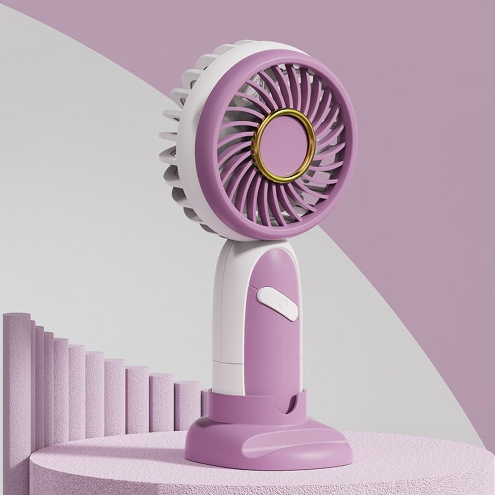Btomtd Low Noise Handheld Mini Fan, Strong Wind USB Rechargeable Fan ...