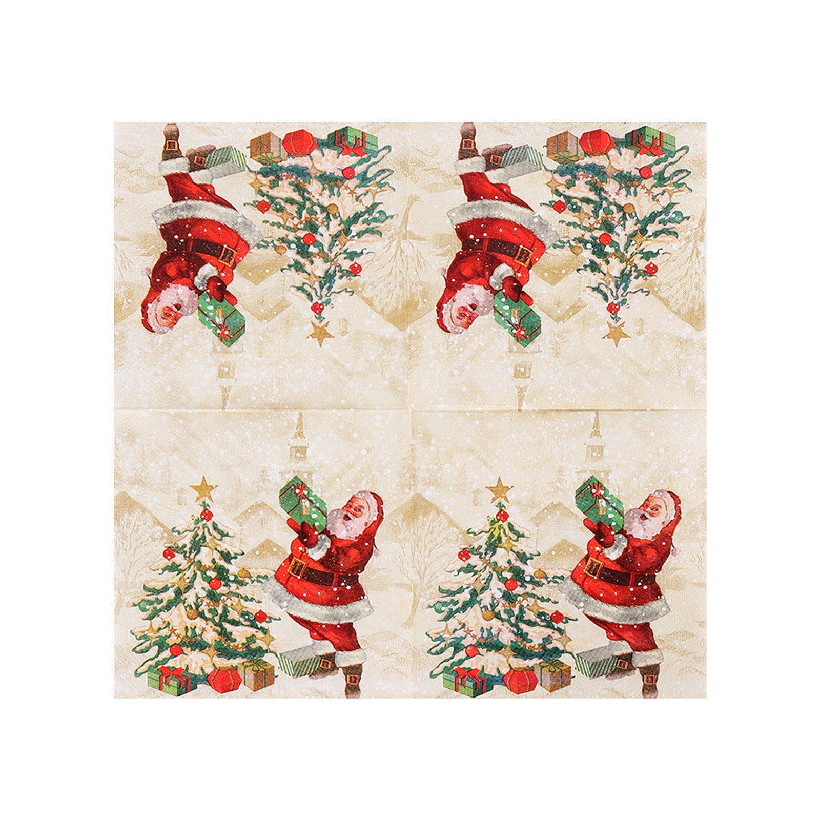 Btomtd Party Ambiance Paper Napkins in Christmas Colors 20 Count ...