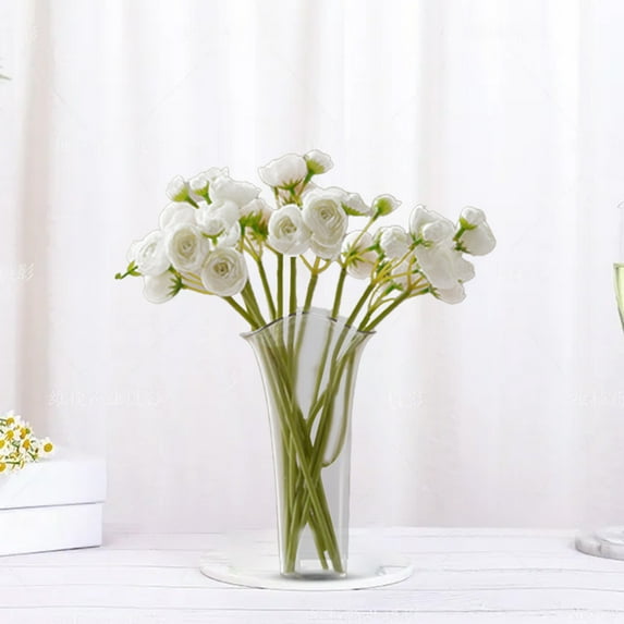 Btomtd Plastic Decorative Vase with Glazed Finish, Flower Pot for Home ...