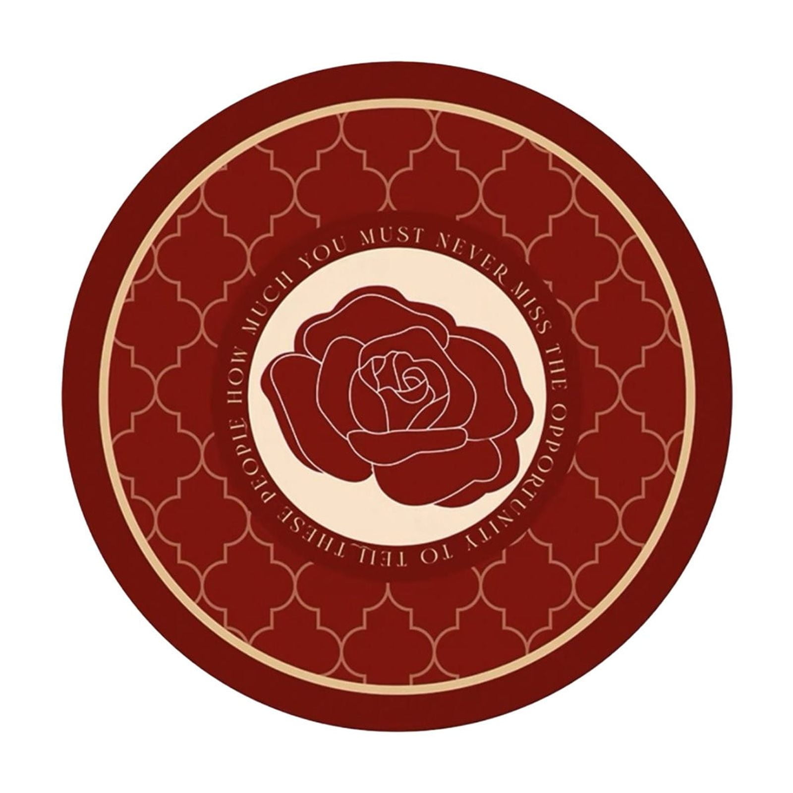 Btomtd Round Rose Placemats Rubber Table Mats Kitchen Accessories ...