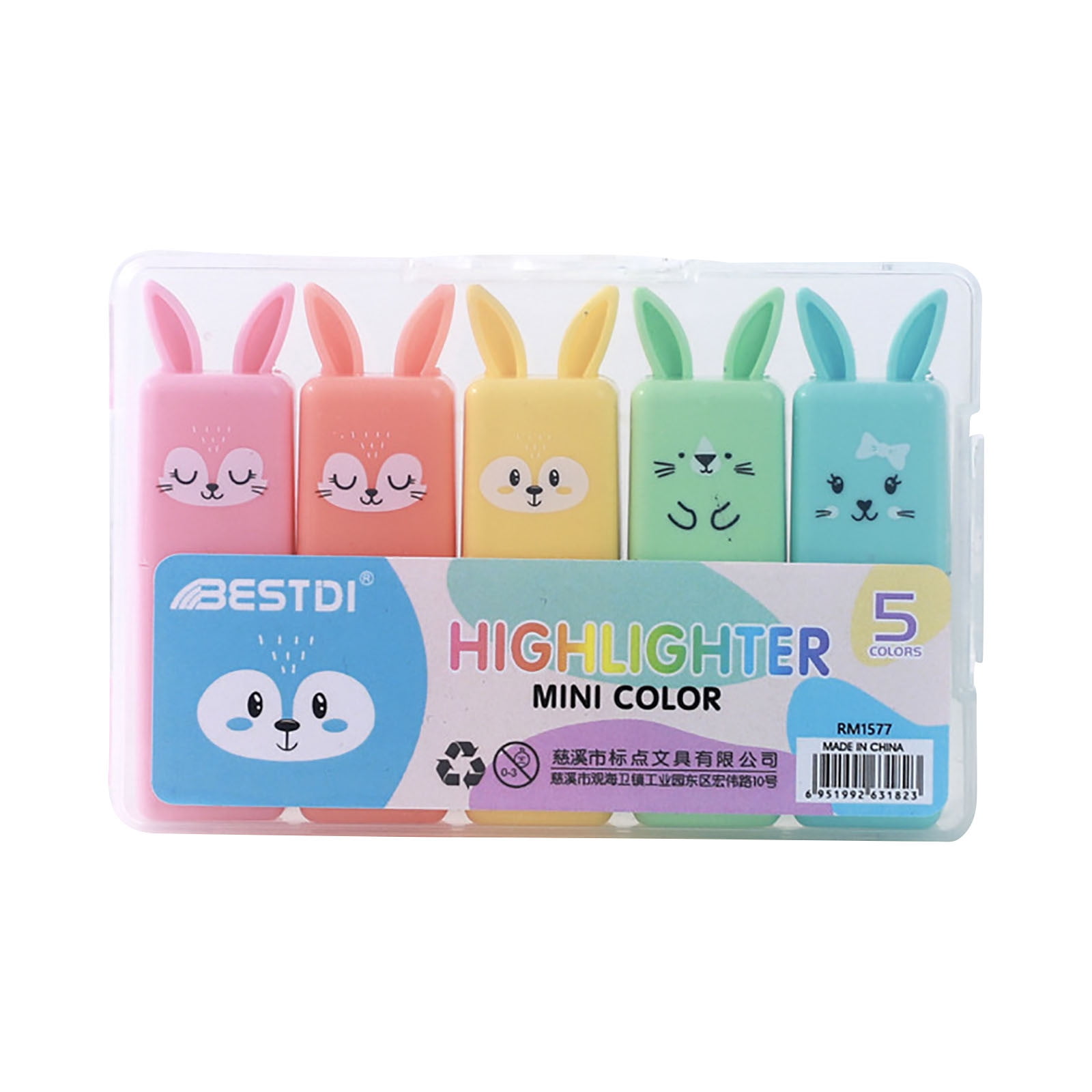 Btomtd Selectable Highlighter Pens Set 12.5ml 5 Color Tip Marker Set ...