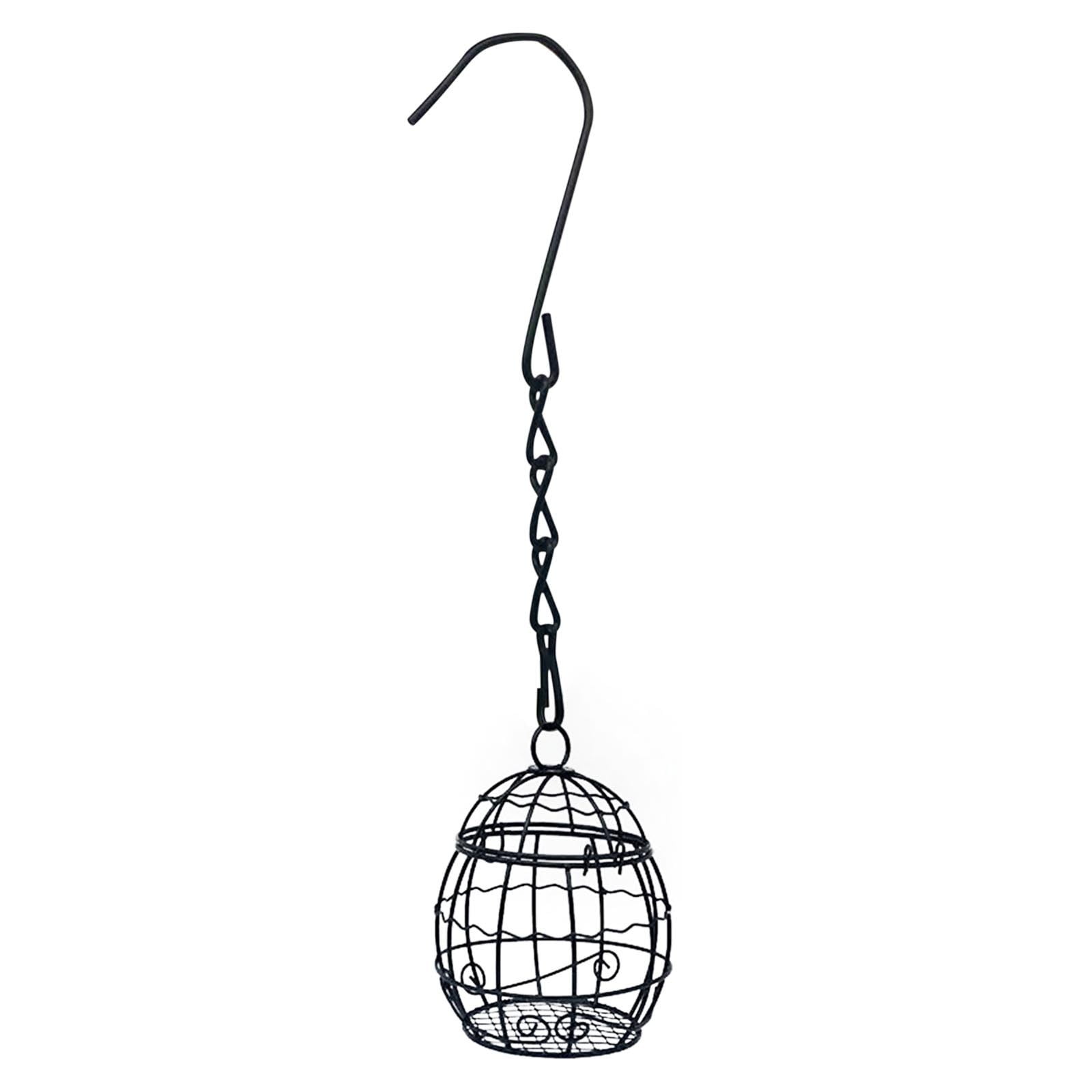 Btomtd Spring Loaded Hanging Bird Feeder, Outdoor Birdcage Style Garden ...