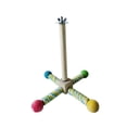 Btomtd Standing Pet Toys for Parakeet, 8" Hanging Wooden Exercise Wheel ...