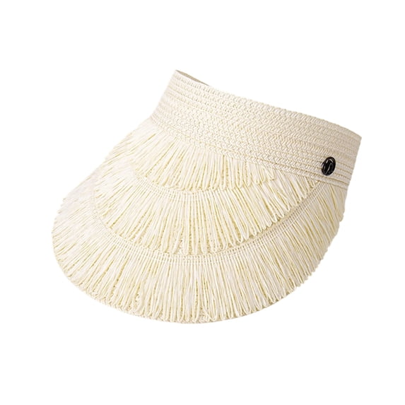 Btomtd Straw Sun Hat for Women, Wide Brim Foldable Beach Visor ...