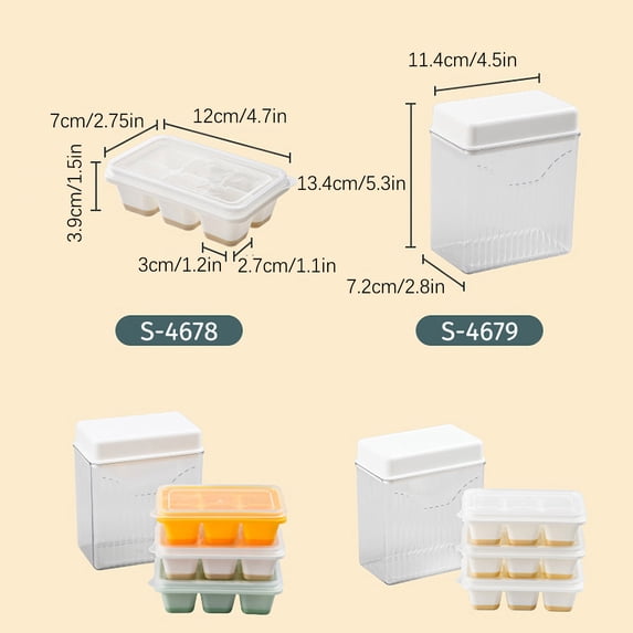 Btomtd Summer Home Ice-Block-Mold Refrigerator Homemade Ice Block Box ...