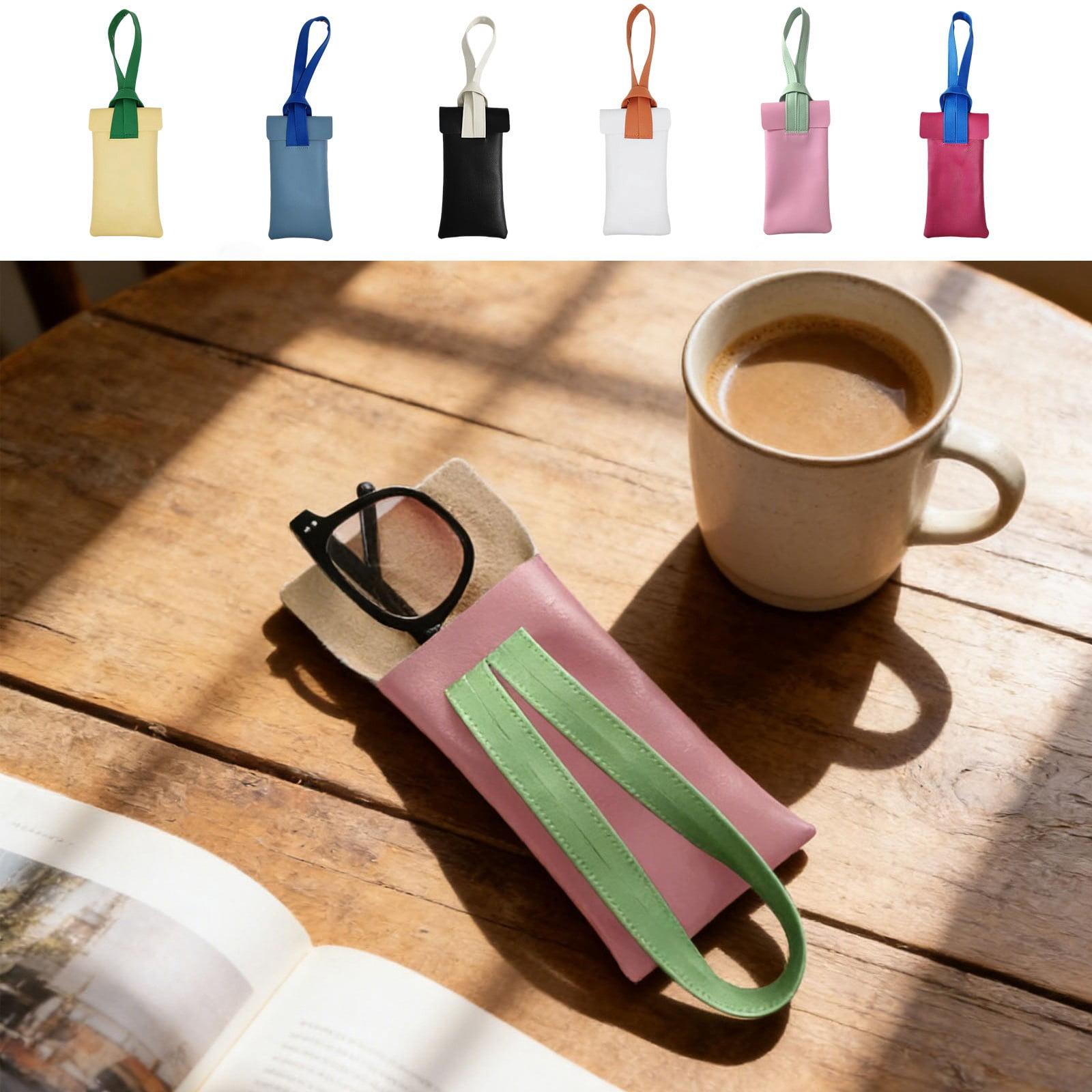 Btomtd Sunglasses Bag with Hanging Rope, Colorful Eyewear Storage Pouch ...