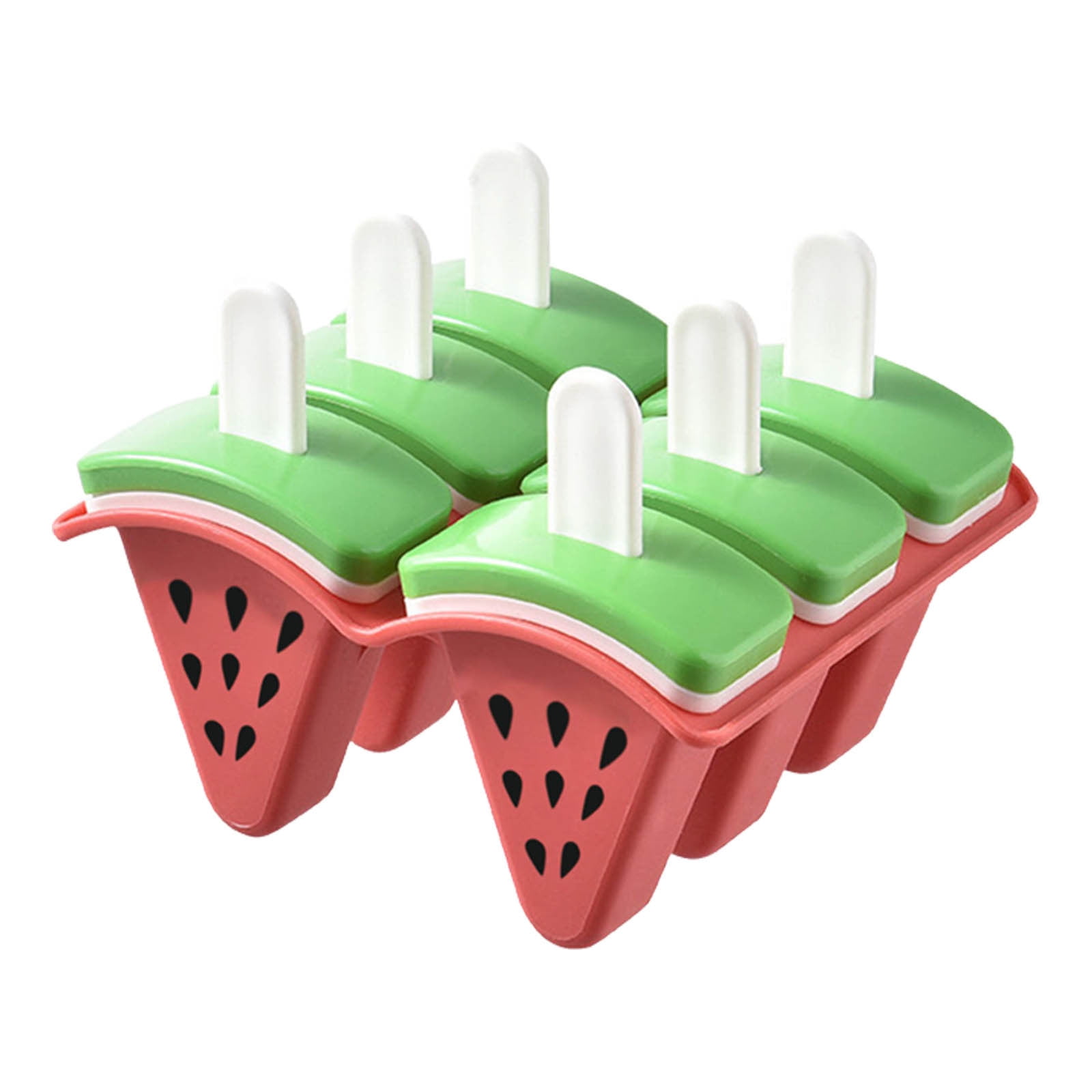 Btomtd Watermelon Ice Popsicle Moulds With Handles Reusable Easy To ...