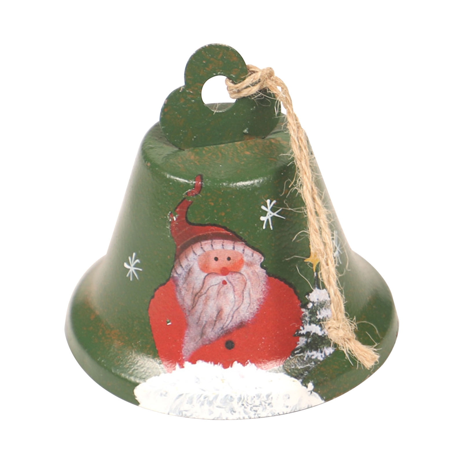 Btomtd Wrought Iron Bells with Santa Claus Snowman, Christmas Tree ...