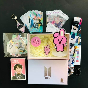 BTS Army Merchandise Gift Set: Drawstring Bag, Jewelry, Face Shield ...