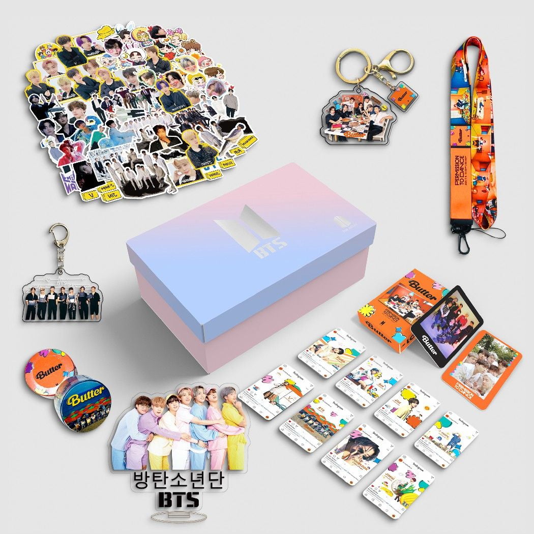 Bts Bulletproof Cad Permission To Dance Aid Gift Pack Key Chain Sticker ...