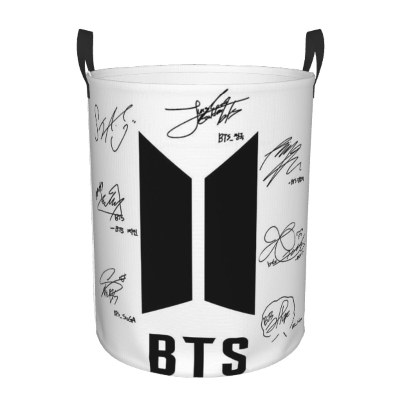 Bts Circular Hamper With Handle Storage Basket Circular Storage Bin ...